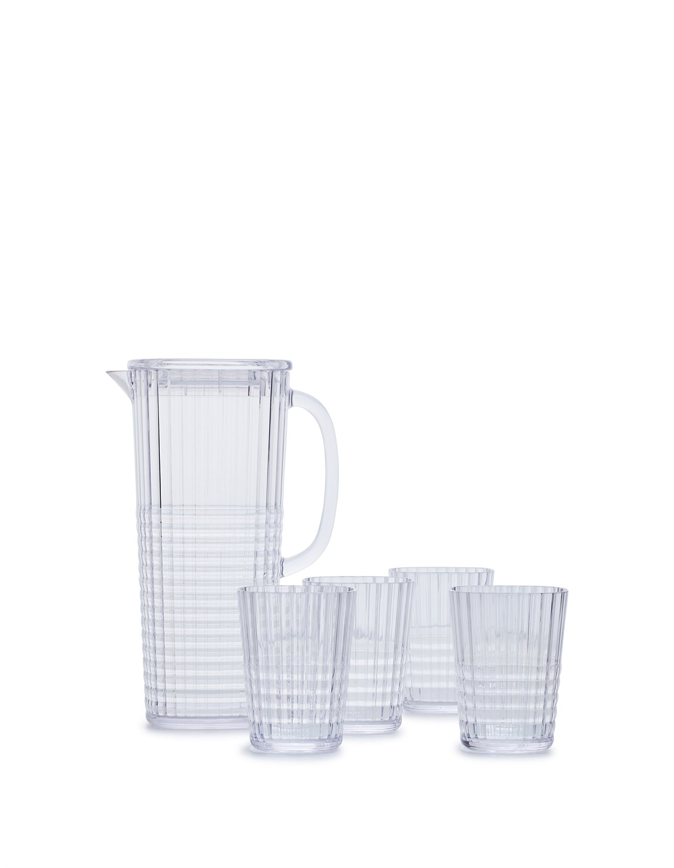 David Jones Matrix Acrylic Pitcher and Tumbler 5 Piece Set | David Jones
