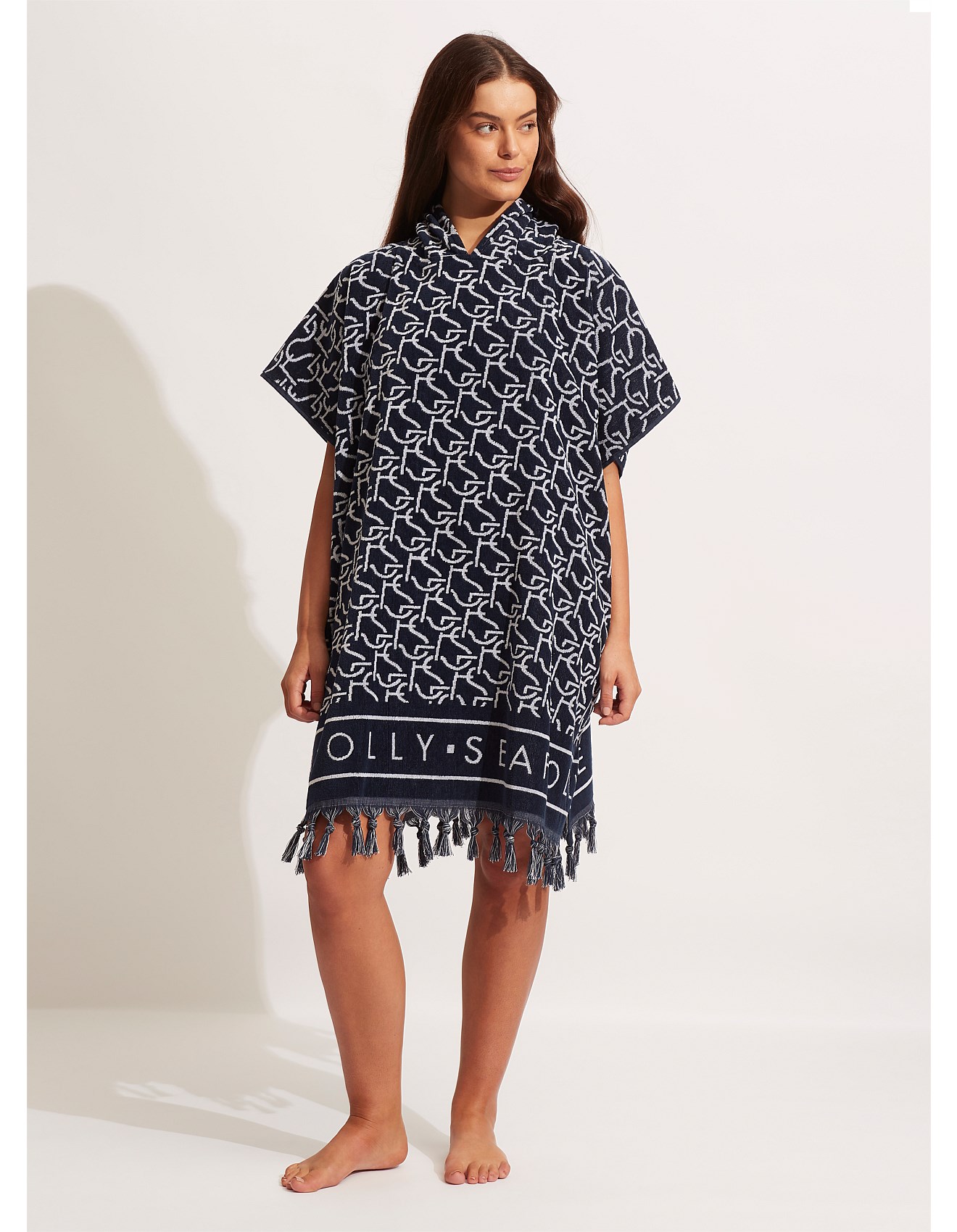 Seafolly Sf Monogram Towel Poncho | David Jones