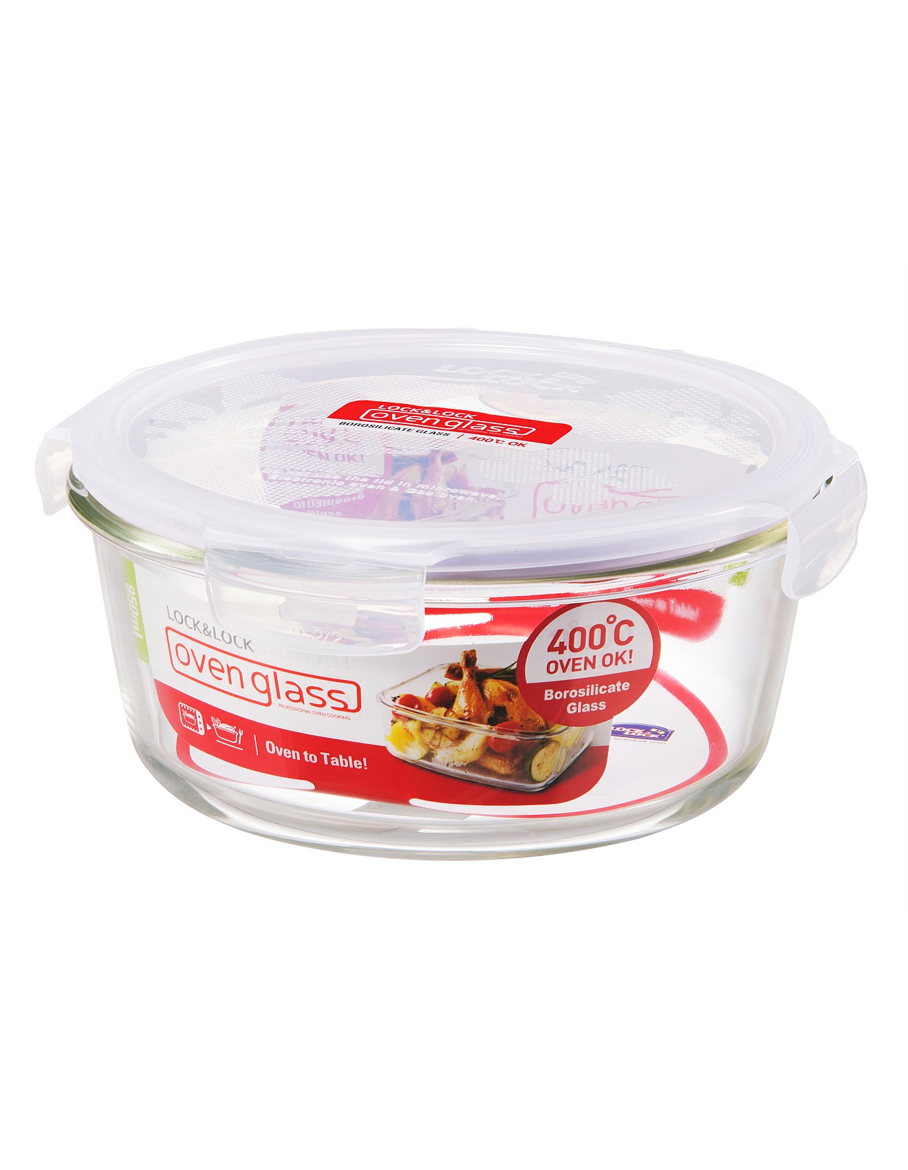 Lock N Lock Boroseal Glass Heat Resistant Container Round 950ml | David ...