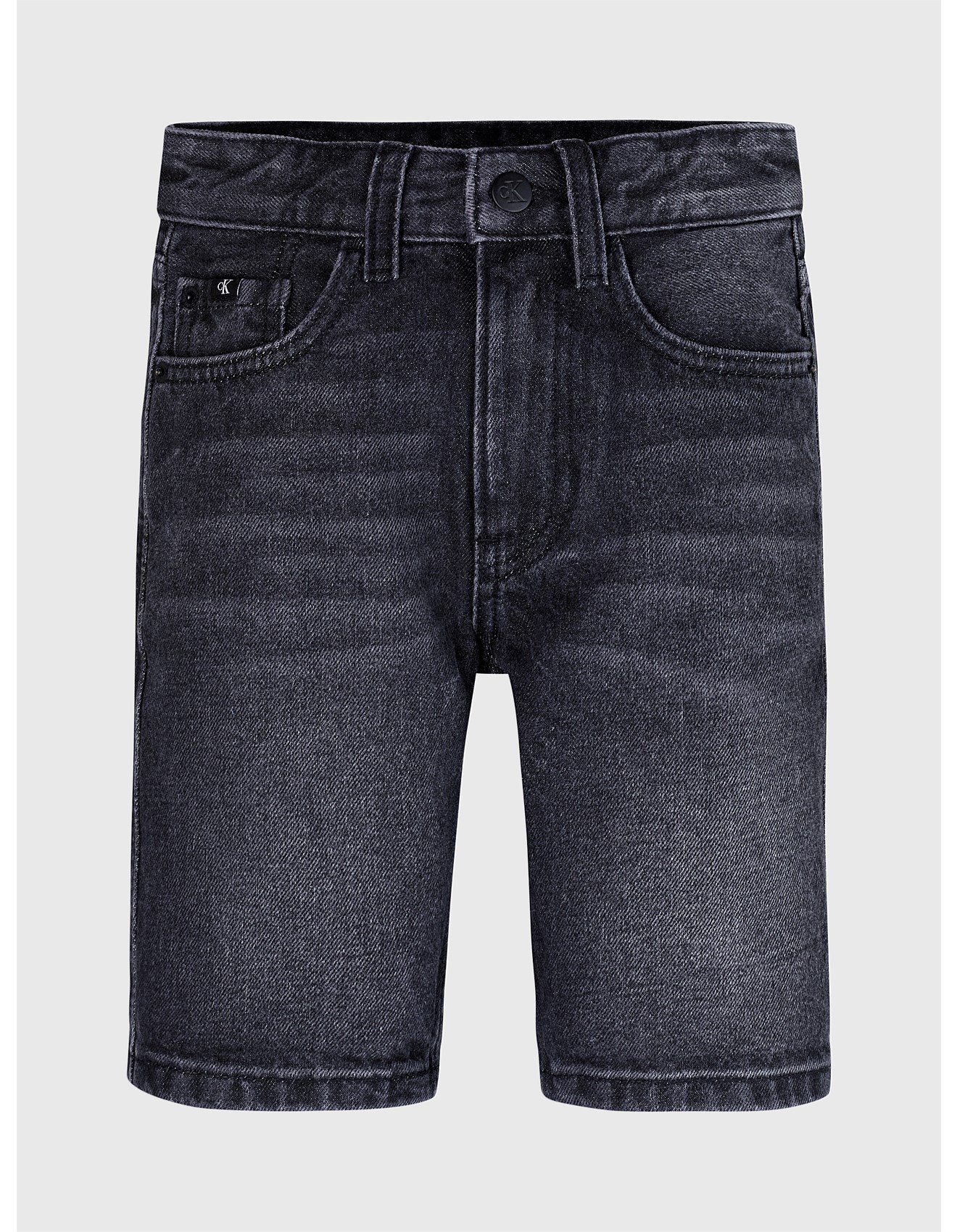 Calvin Klein Relaxed Washed Grey Denim Shorts | David Jones