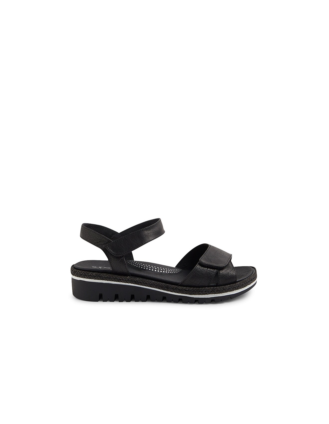 Supersoft By Diana Ferrari Arin Black Leather Sandals | David Jones