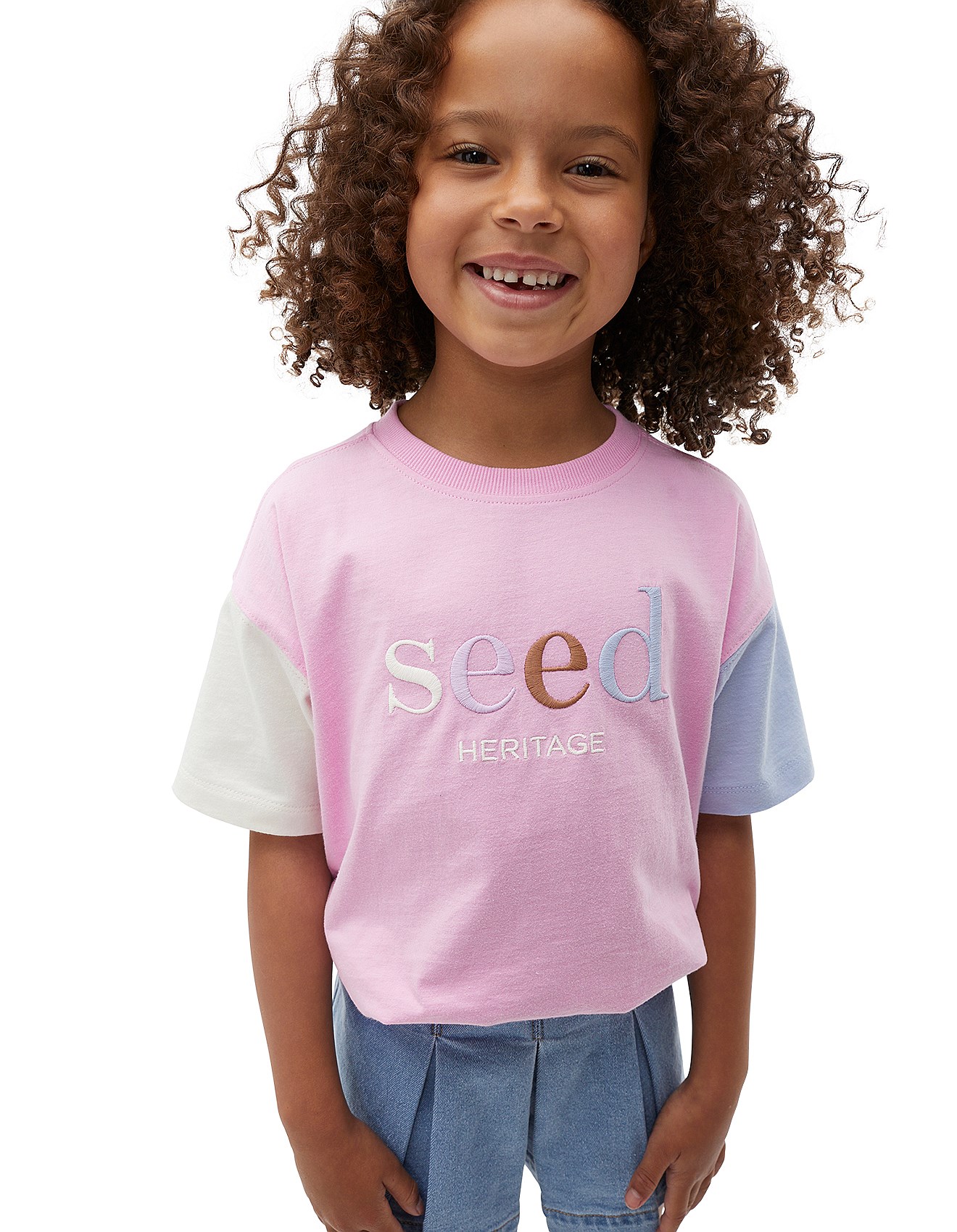 Seed Heritage Colourblock Logo Tee | David Jones