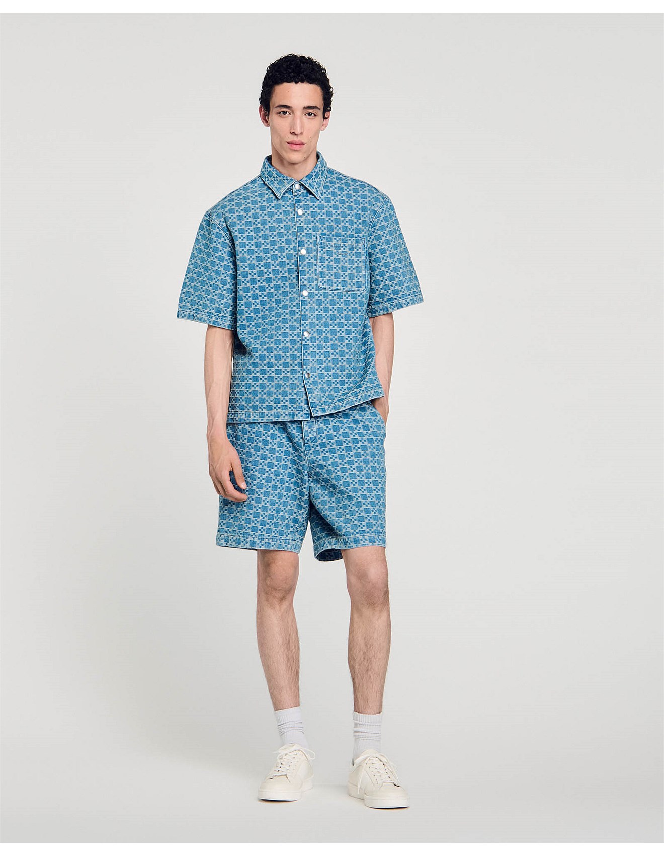 Sandro Paris Cross Denim Shirt | David Jones