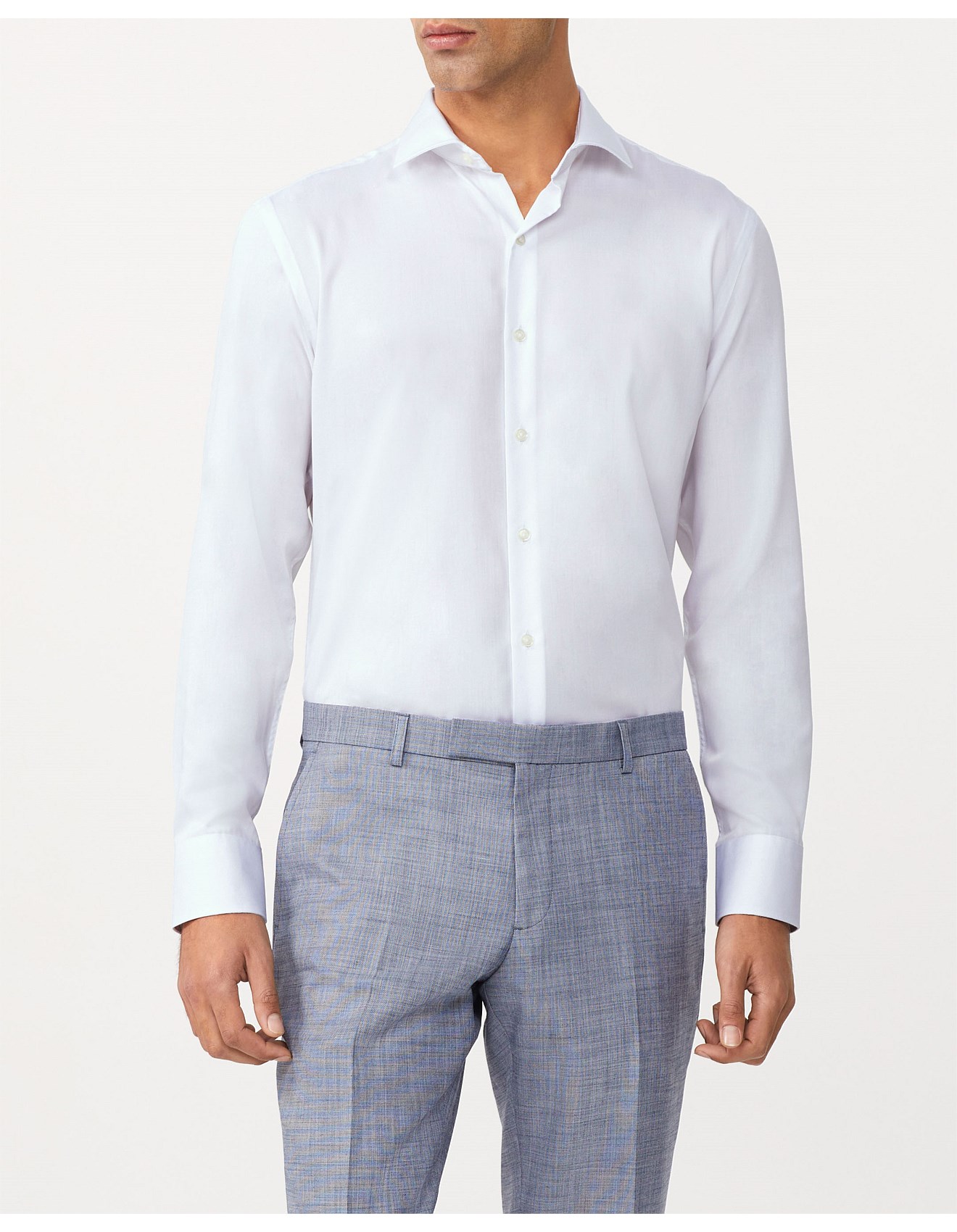 Van Heusen Long Sleeve Slim Marle Twill Shirt | David Jones