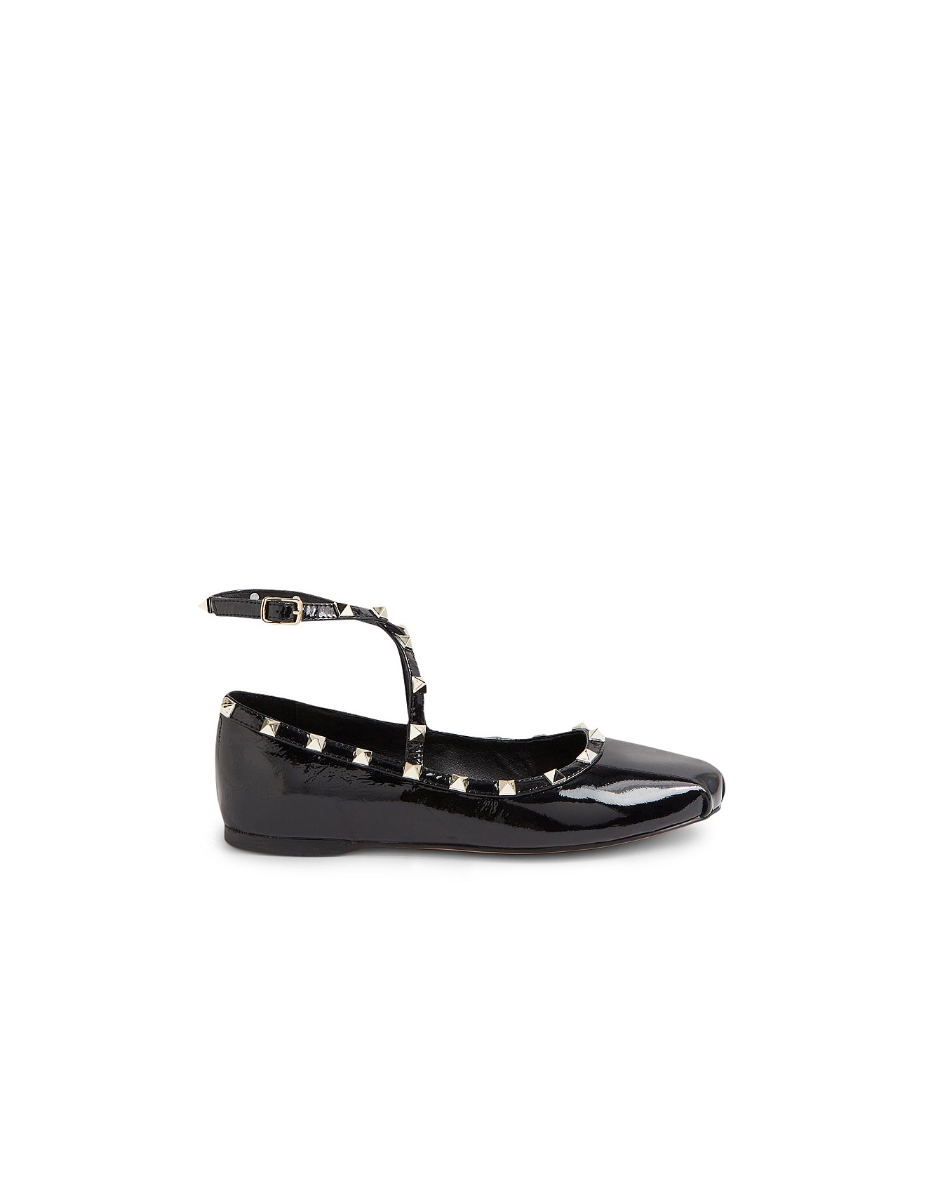 Midas Alenya Black Patent Leather Ballet Flats | David Jones