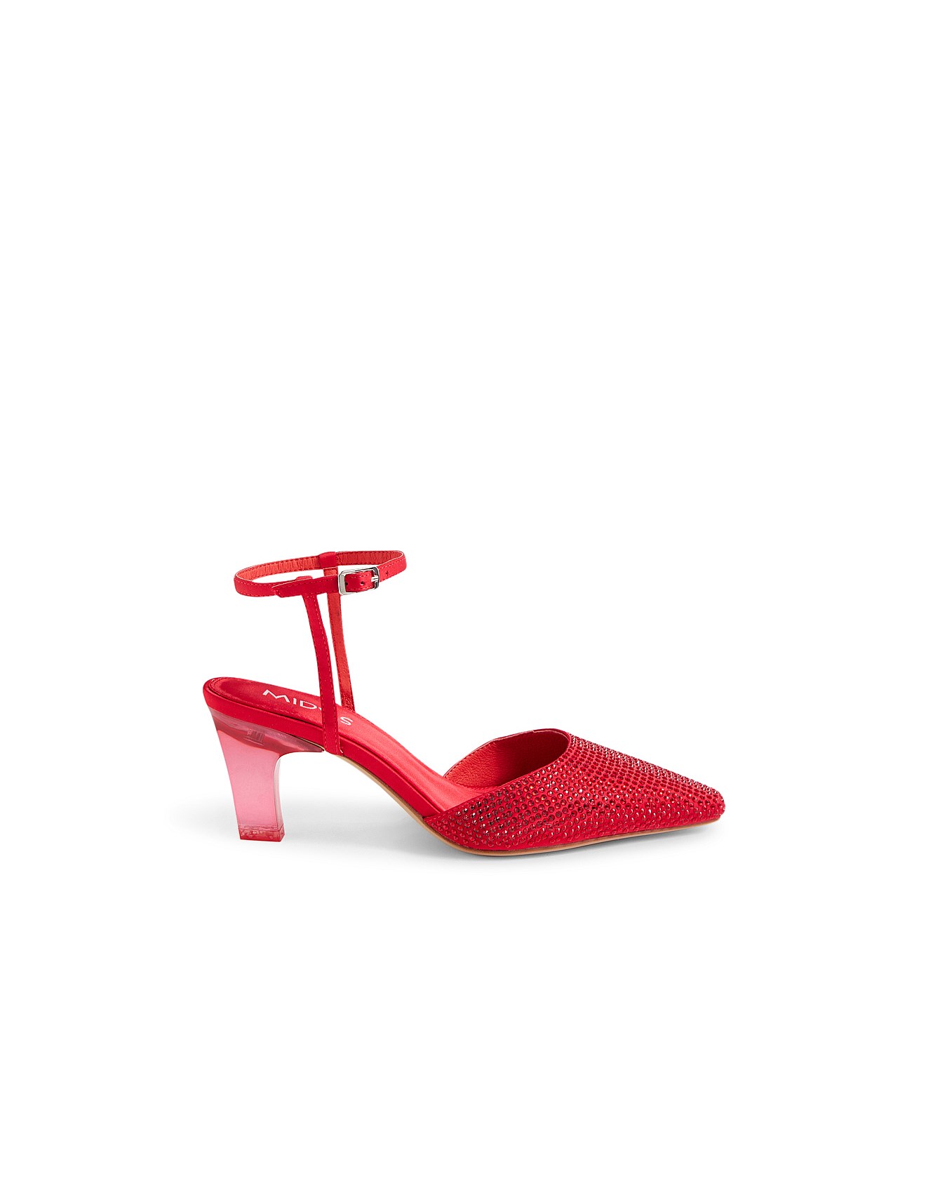 Midas Fije Red Satin Sandals | David Jones