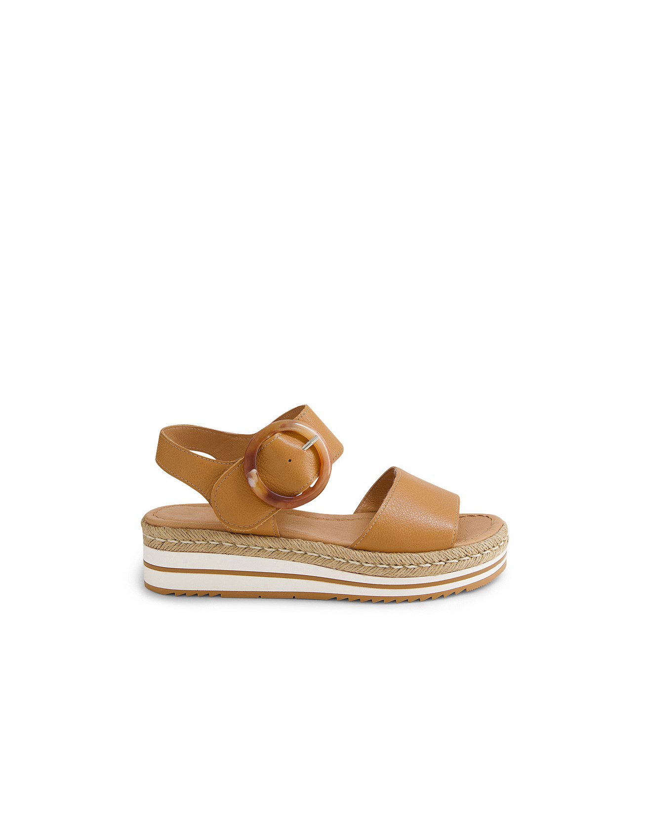 Midas Aubbie Dark Tan Leather Sandals | David Jones