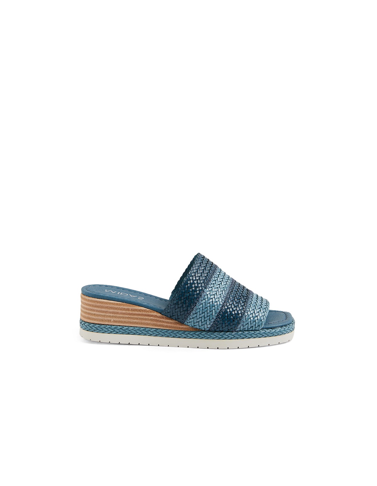 Midas Itale Denim Dark Blue Weave Slides | David Jones