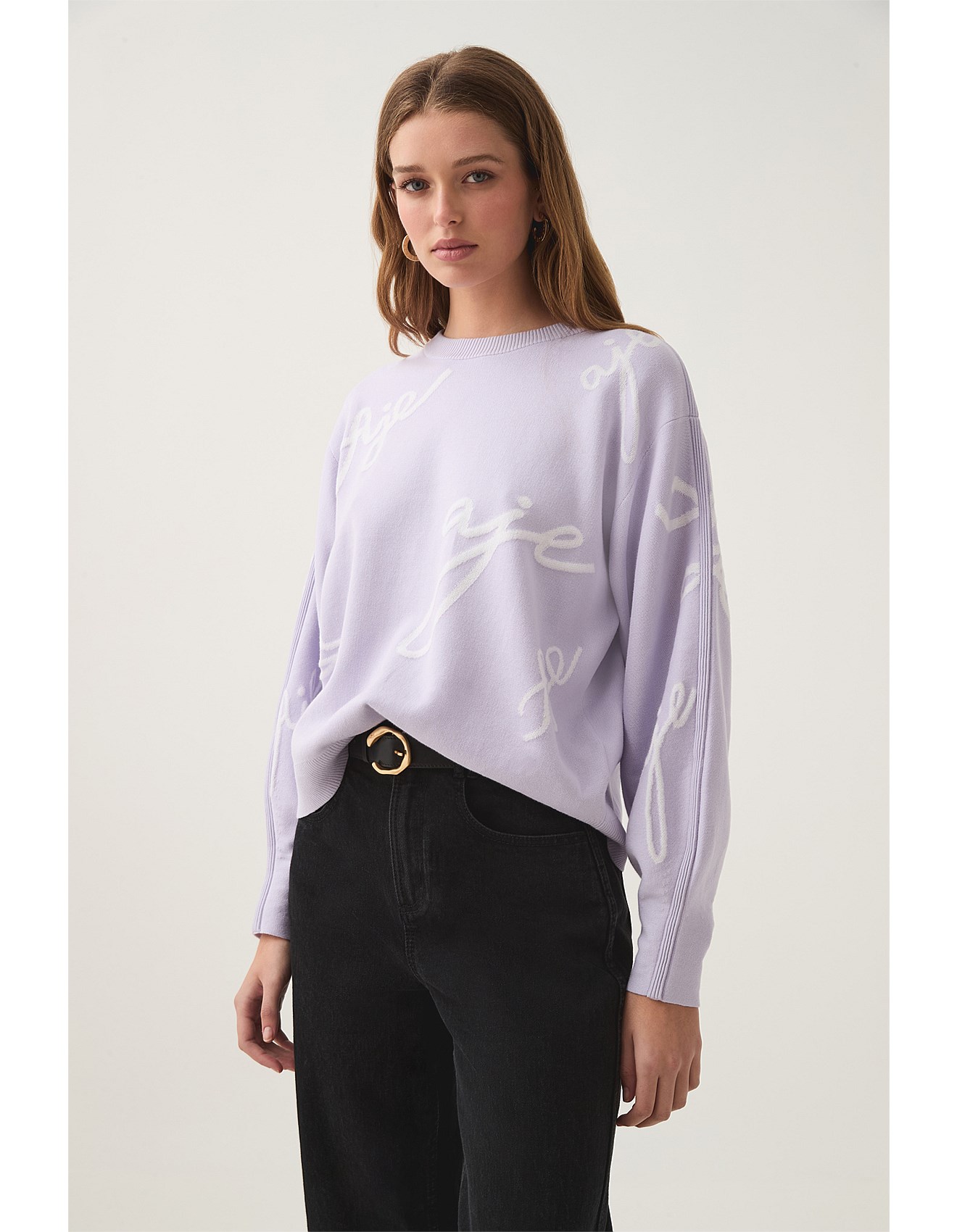 Aje Resemblance Logo Knit | David Jones