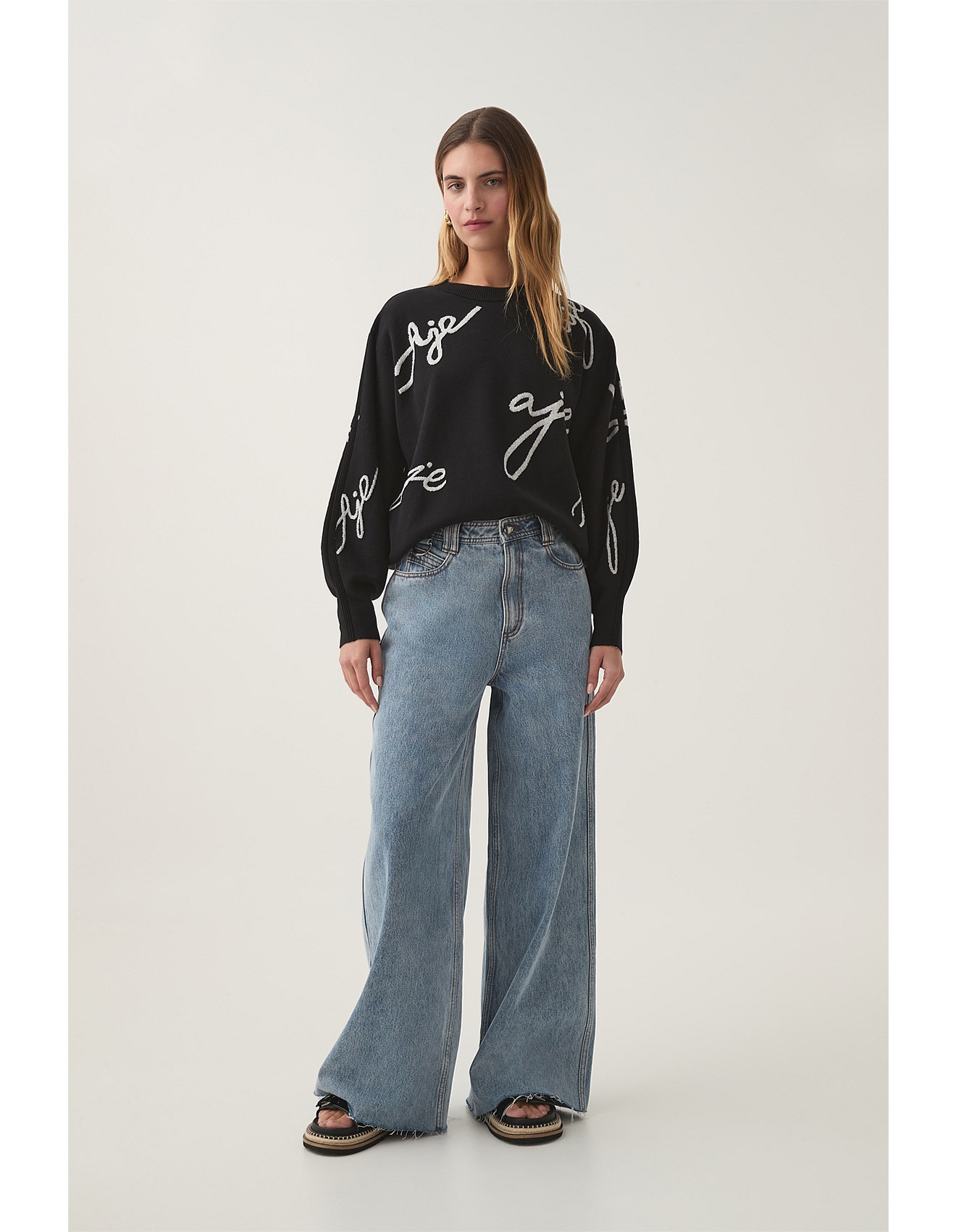 Aje Resemblance Logo Knit | David Jones