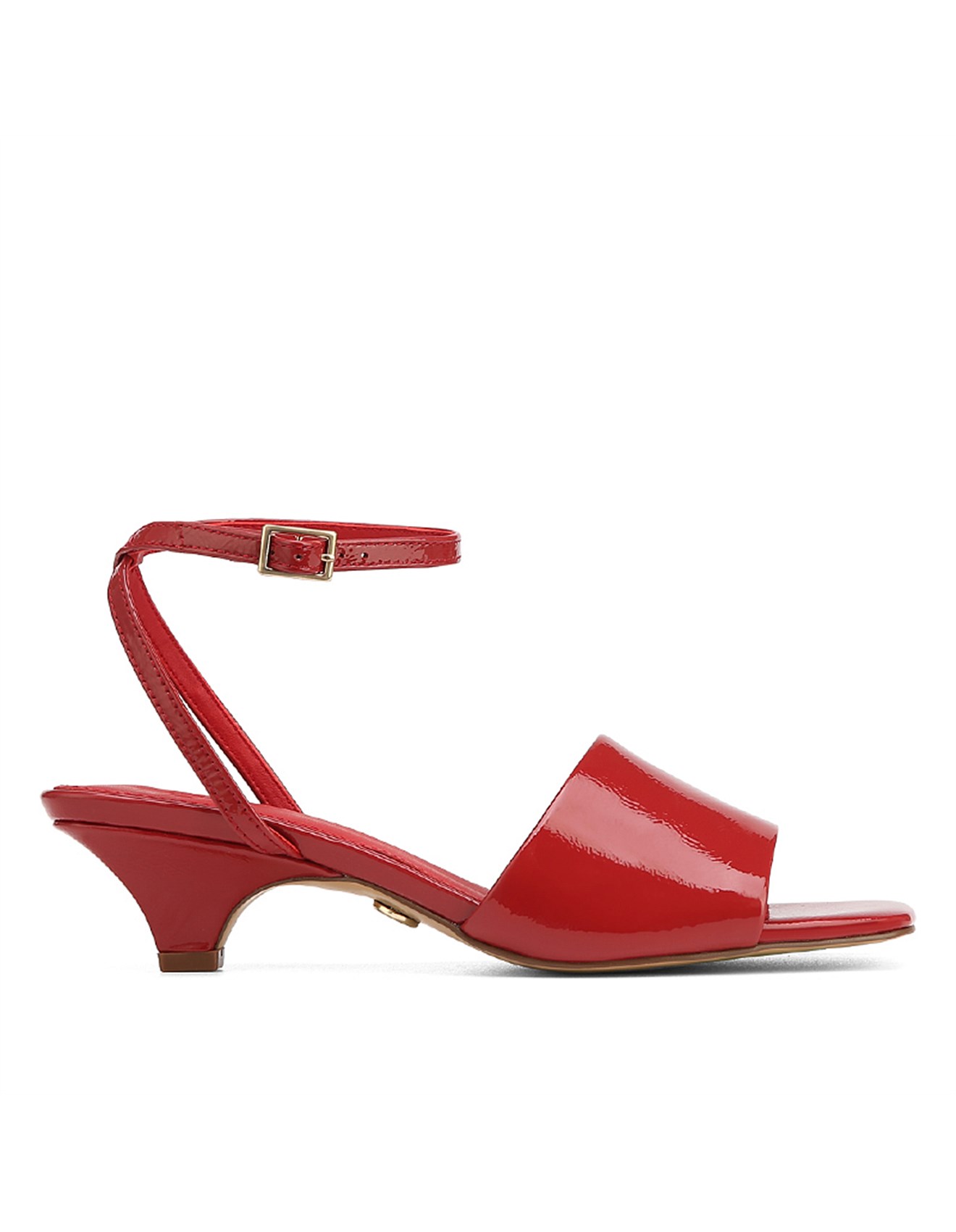 Wittner Fleet Rouge Red Crinkle Patent Leather Triangle Heel | David Jones