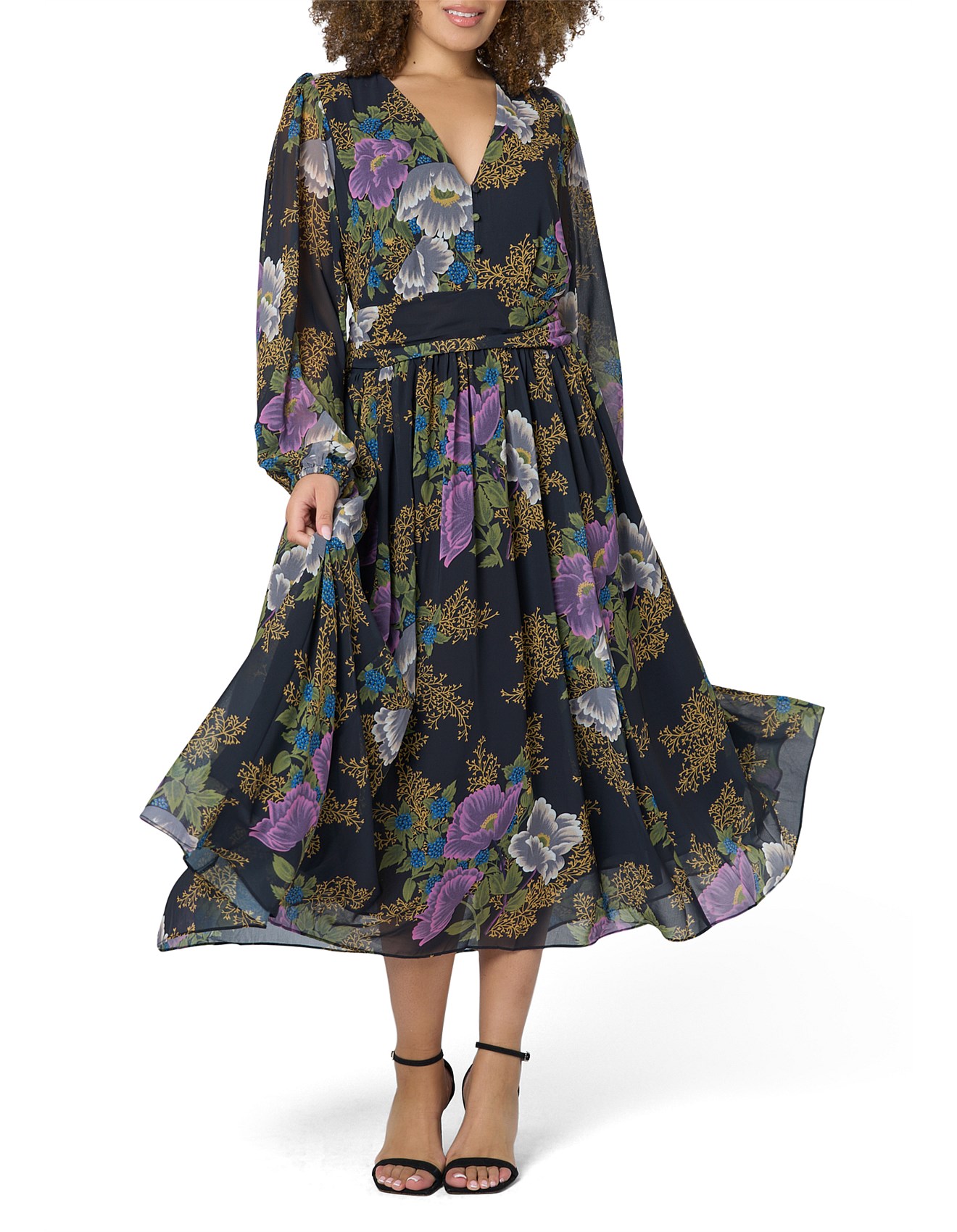 Curve Project Pink Dusk -Higher Love Midi Dress | David Jones