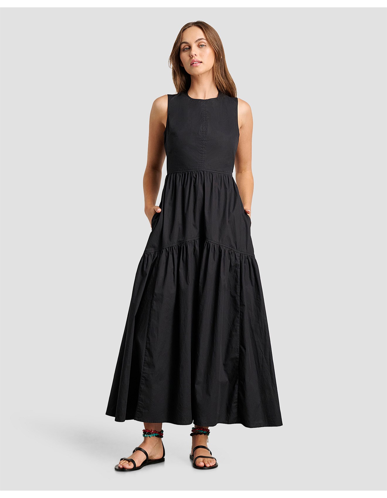 Jag Poplin Maxi Dress | David Jones