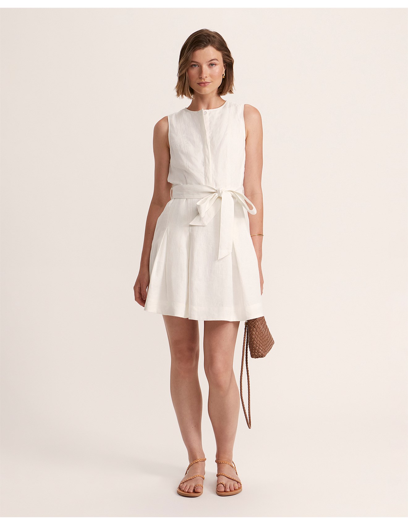 Saba Lila Linen Mini Dress | David Jones
