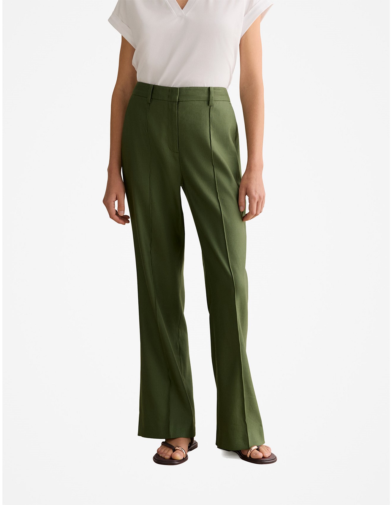 Trenery Linen Blend Twill Smart Pant | David Jones