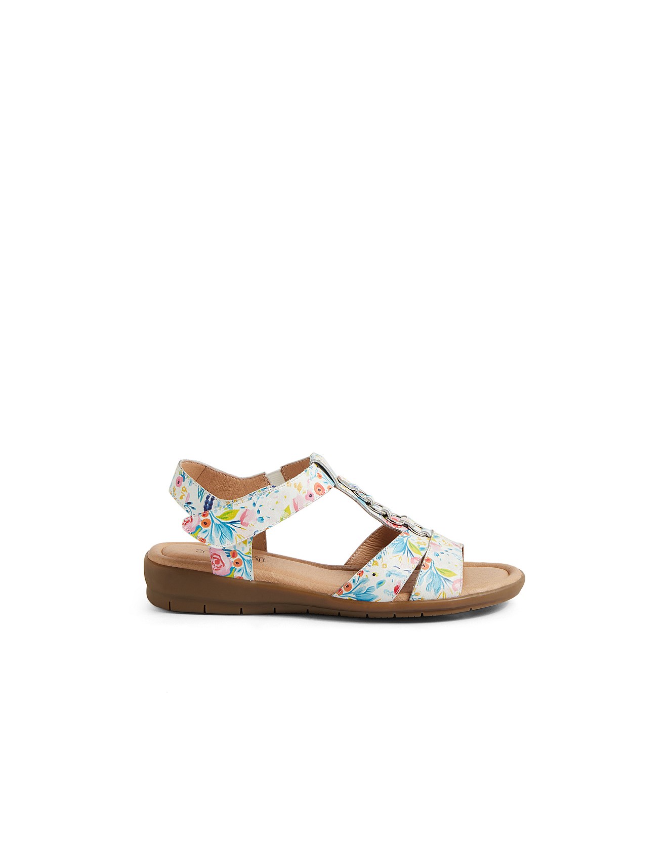 Supersoft By Diana Ferrari Frankie2 White Tropical Flower Leather ...