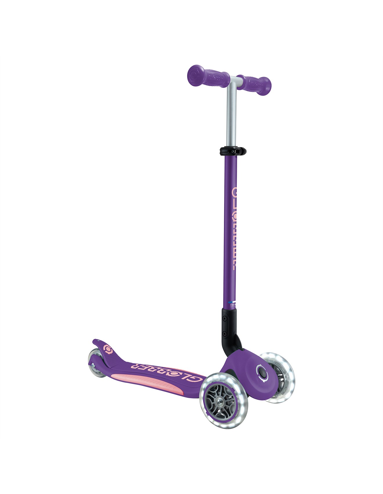 Globber Globber Primo Fold Plus Lights Scooter V2 -Purple/pink | David ...