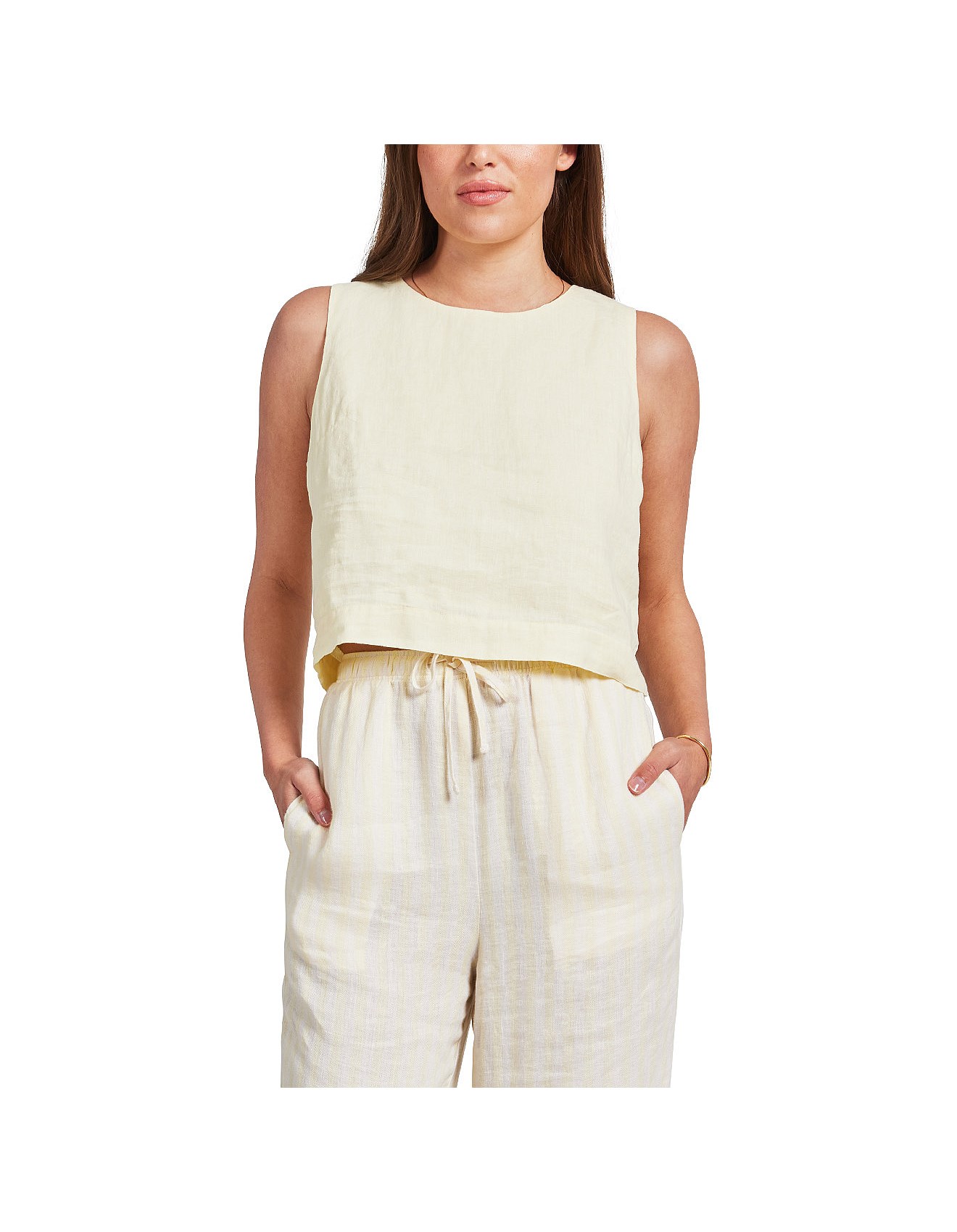Academy Brand Candy Linen Cami | David Jones