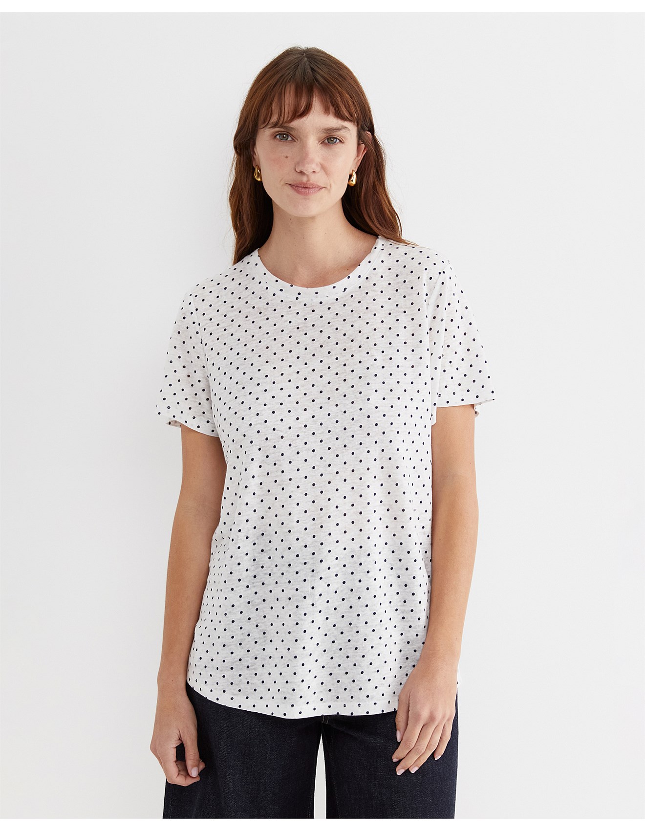 Sportscraft Tonia Spot Linen Tee | David Jones