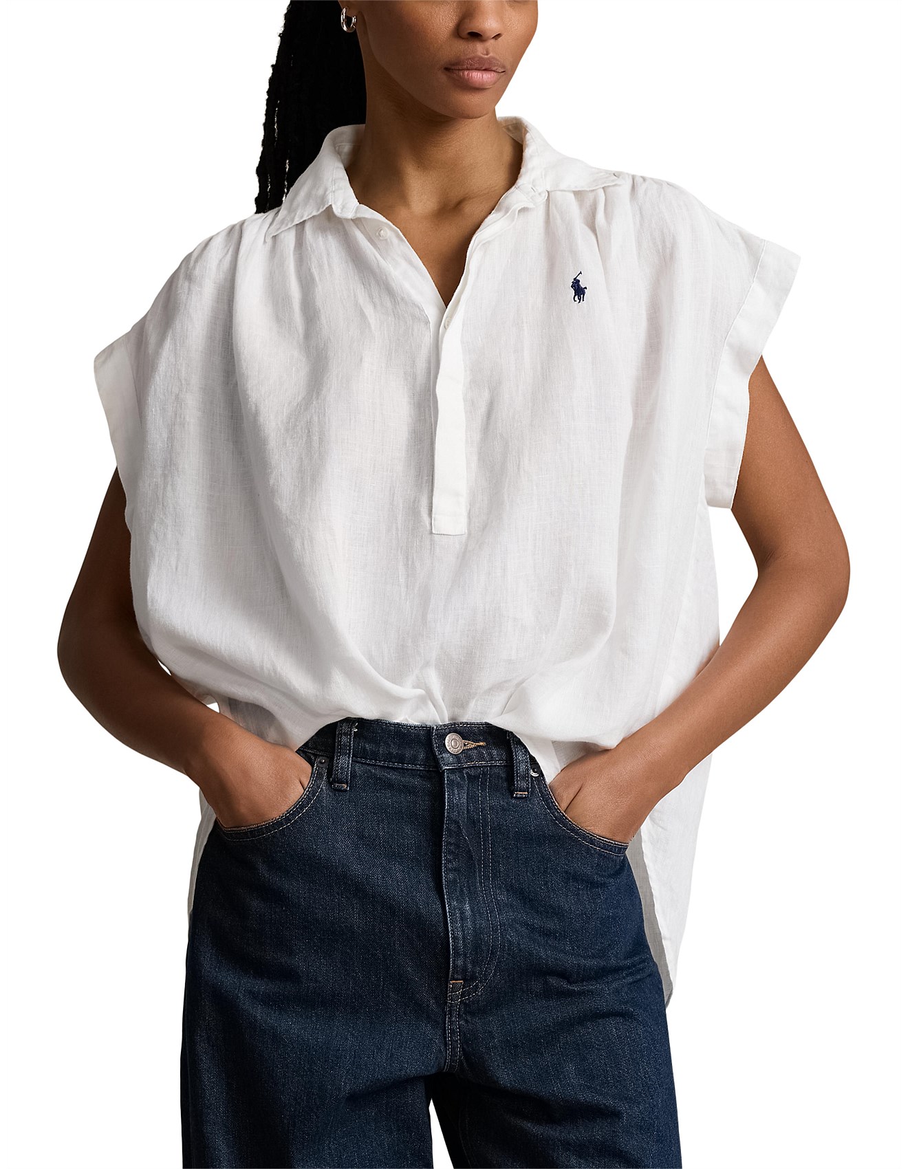 Polo Ralph Lauren Linen Popover Shirt | David Jones