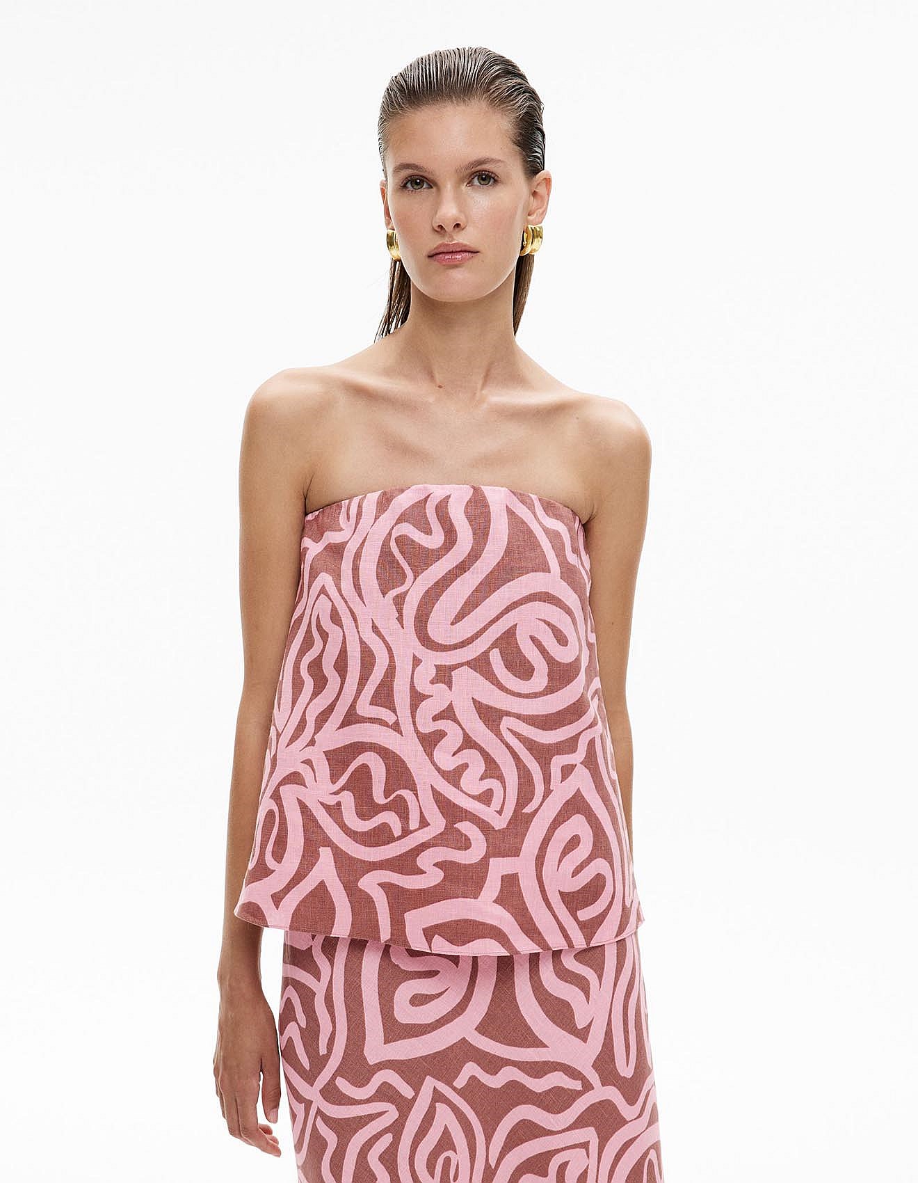 Witchery Strapless Linen Top | David Jones