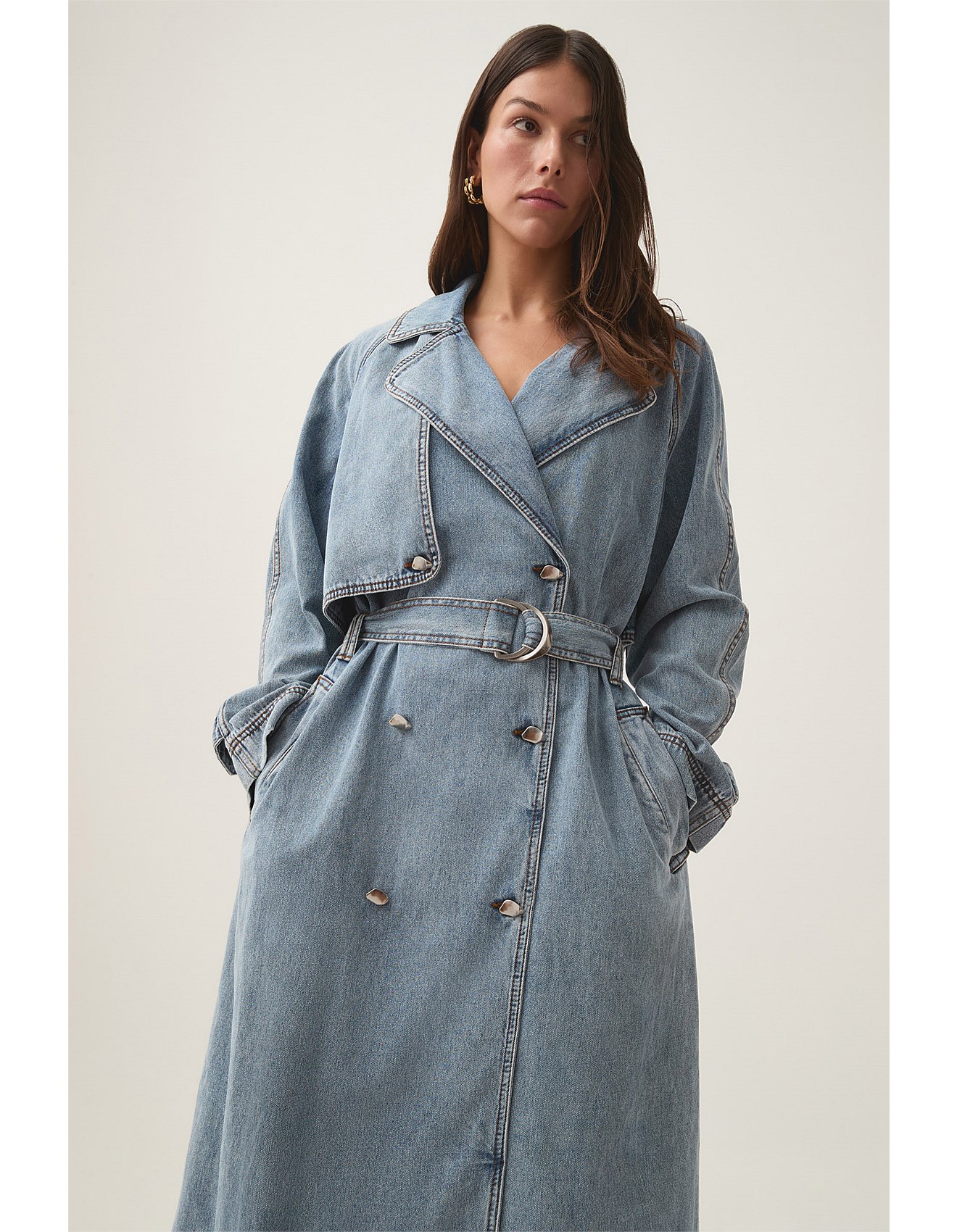 Aje Zariah Denim Trench | David Jones