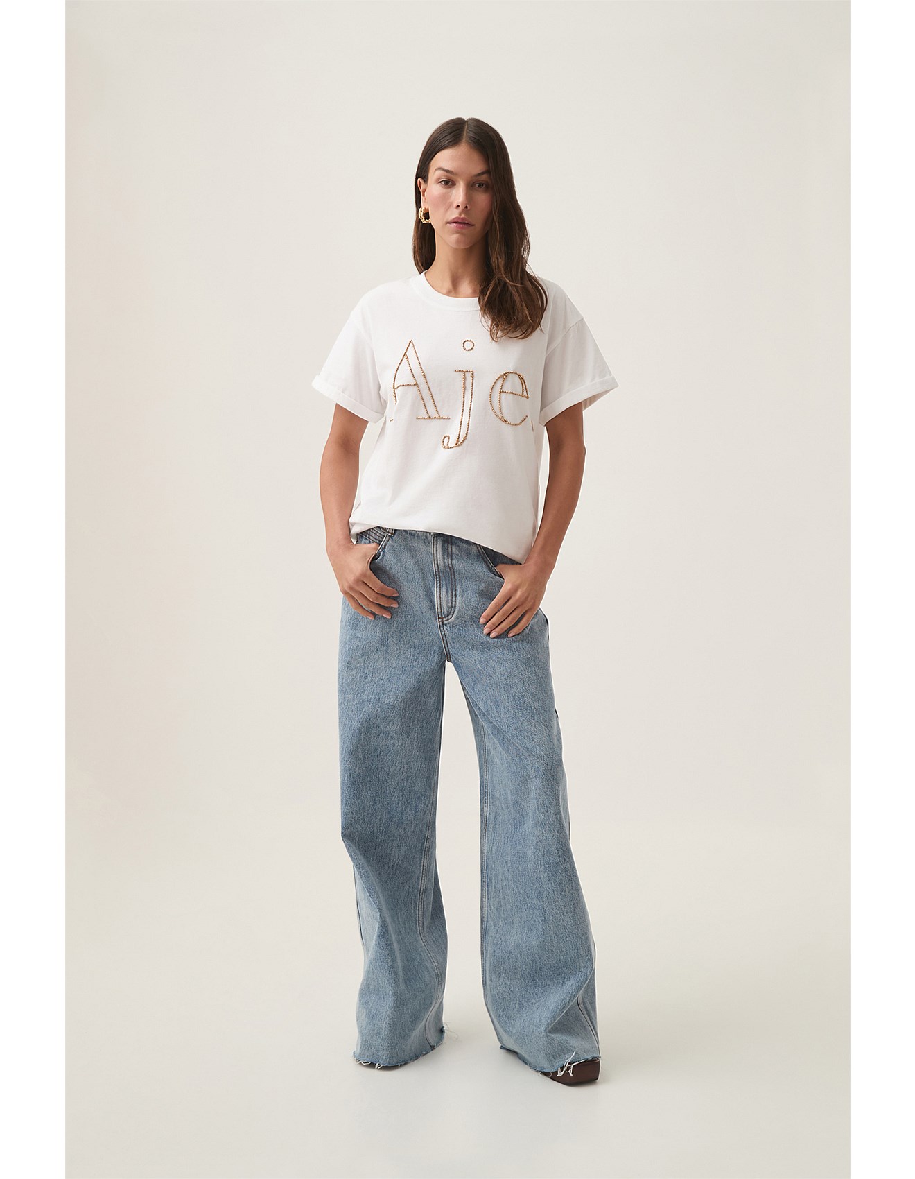 Aje Amity Beaded Heritage Tee | David Jones