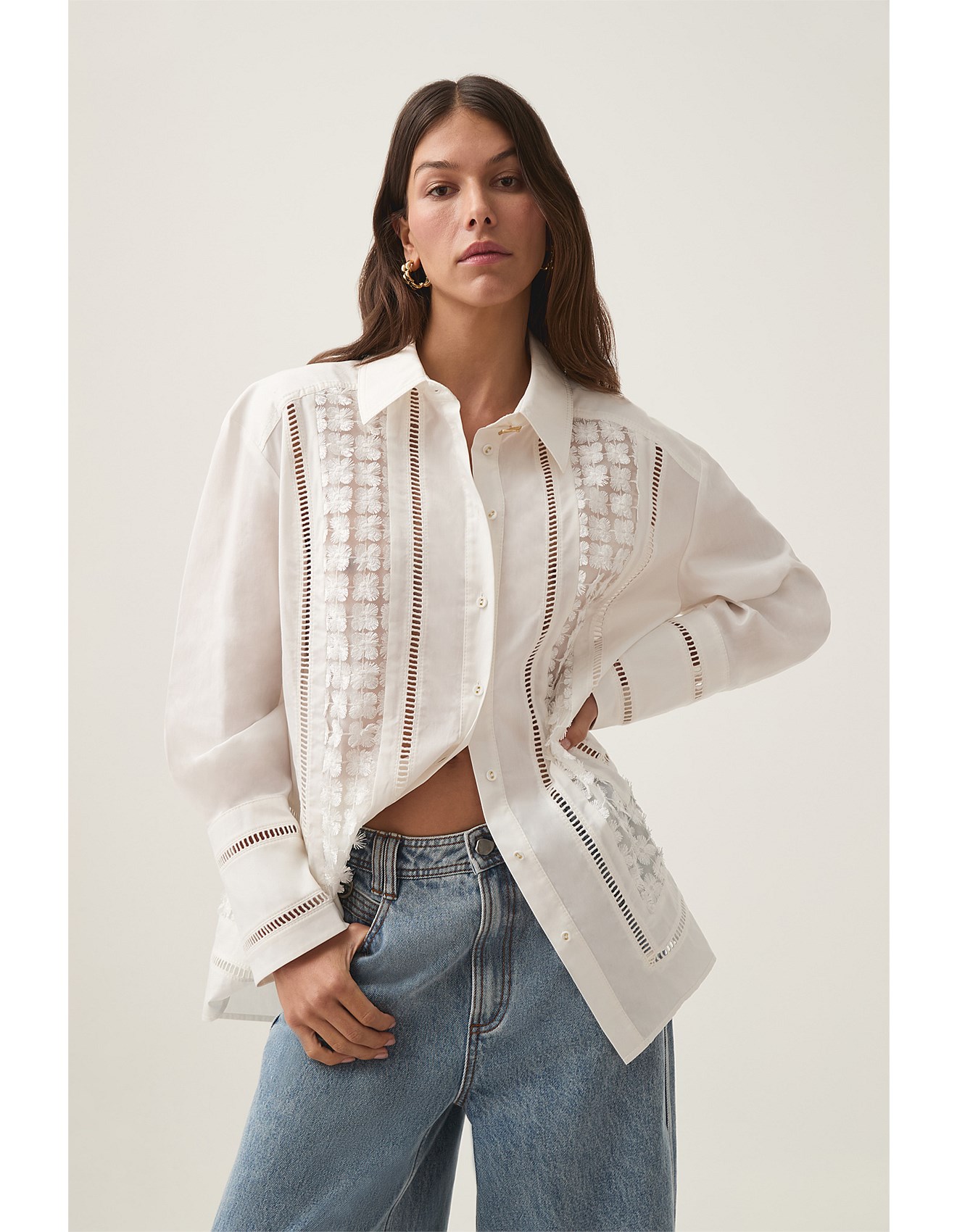 Aje Alice Daisy Lace Shirt | David Jones