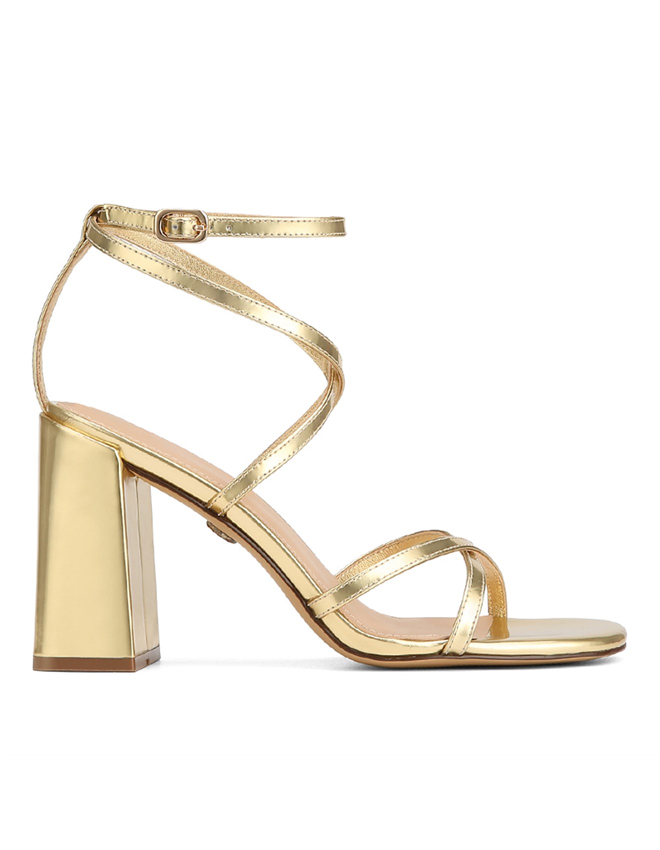 Wittner Remy Gold Metallic Leather Strappy Heel | David Jones