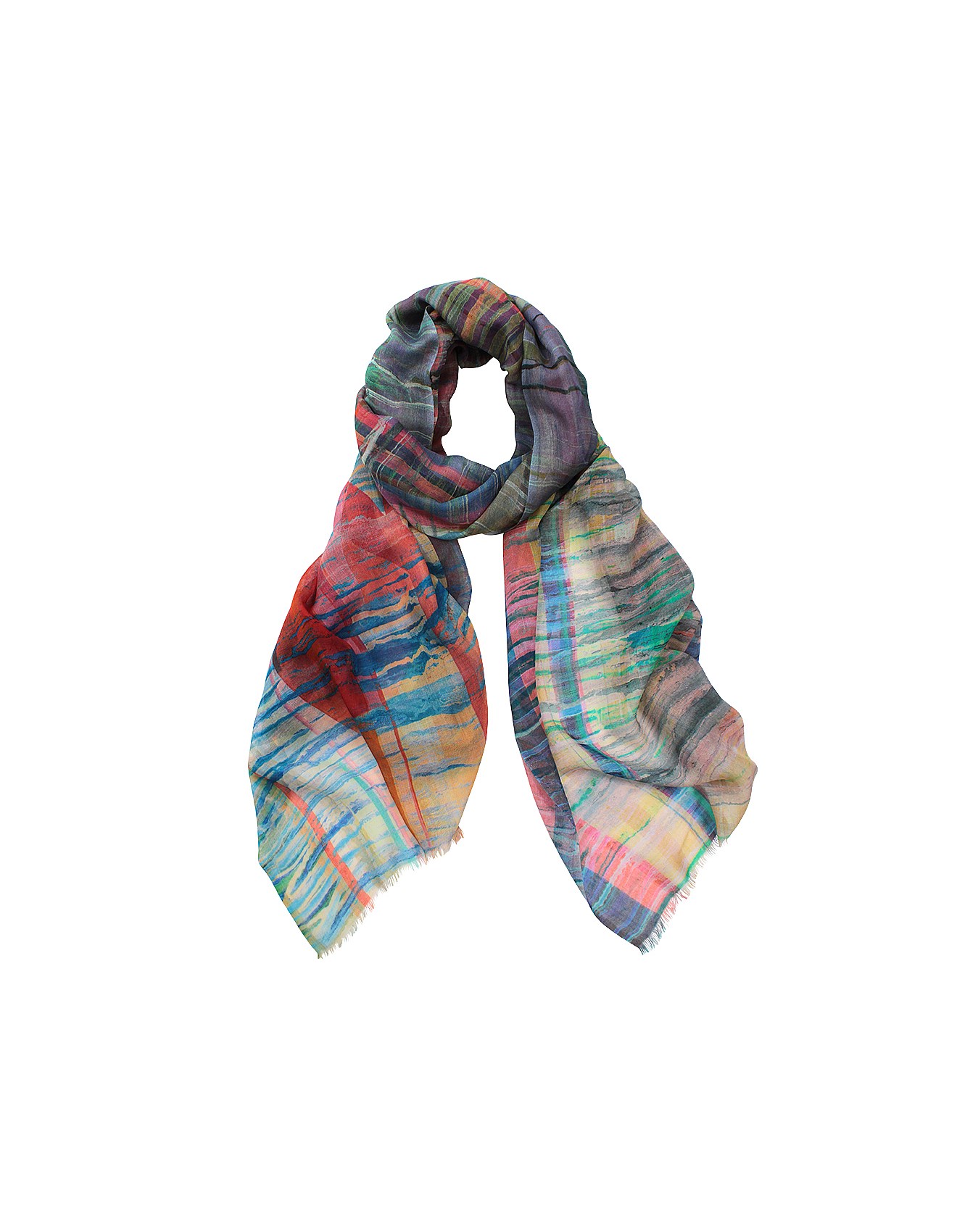 D Lux Pascal Abstract Stripe Print Scarf | David Jones