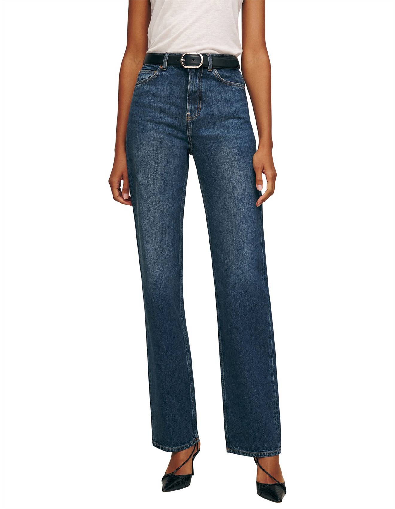 Reformation Wilder High Rise Wide Leg Jeans | David Jones