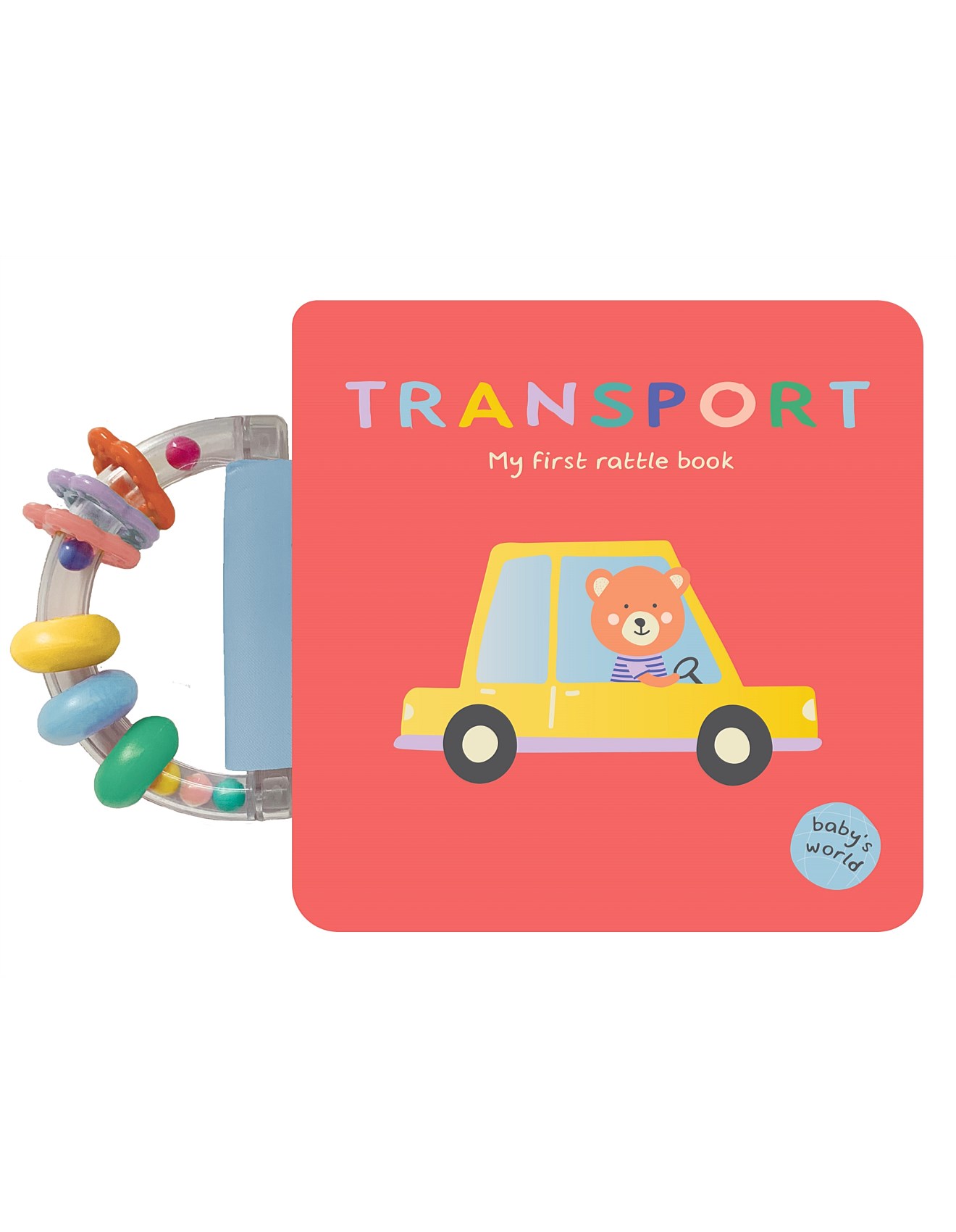 Lake Press Baby's World -Rattle Handle Board Book -Transport | David Jones