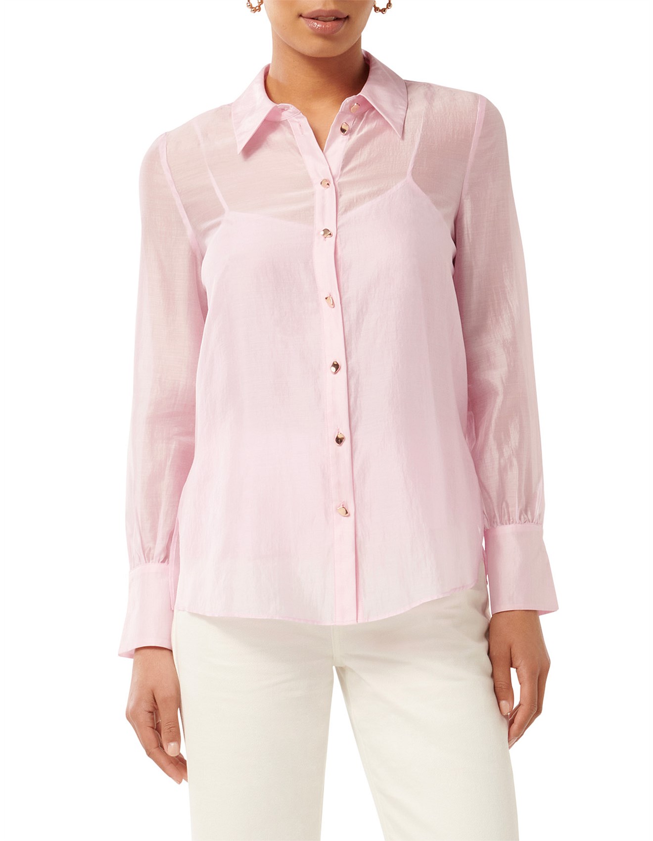 Forever New Juliette Sheer Shirt | David Jones