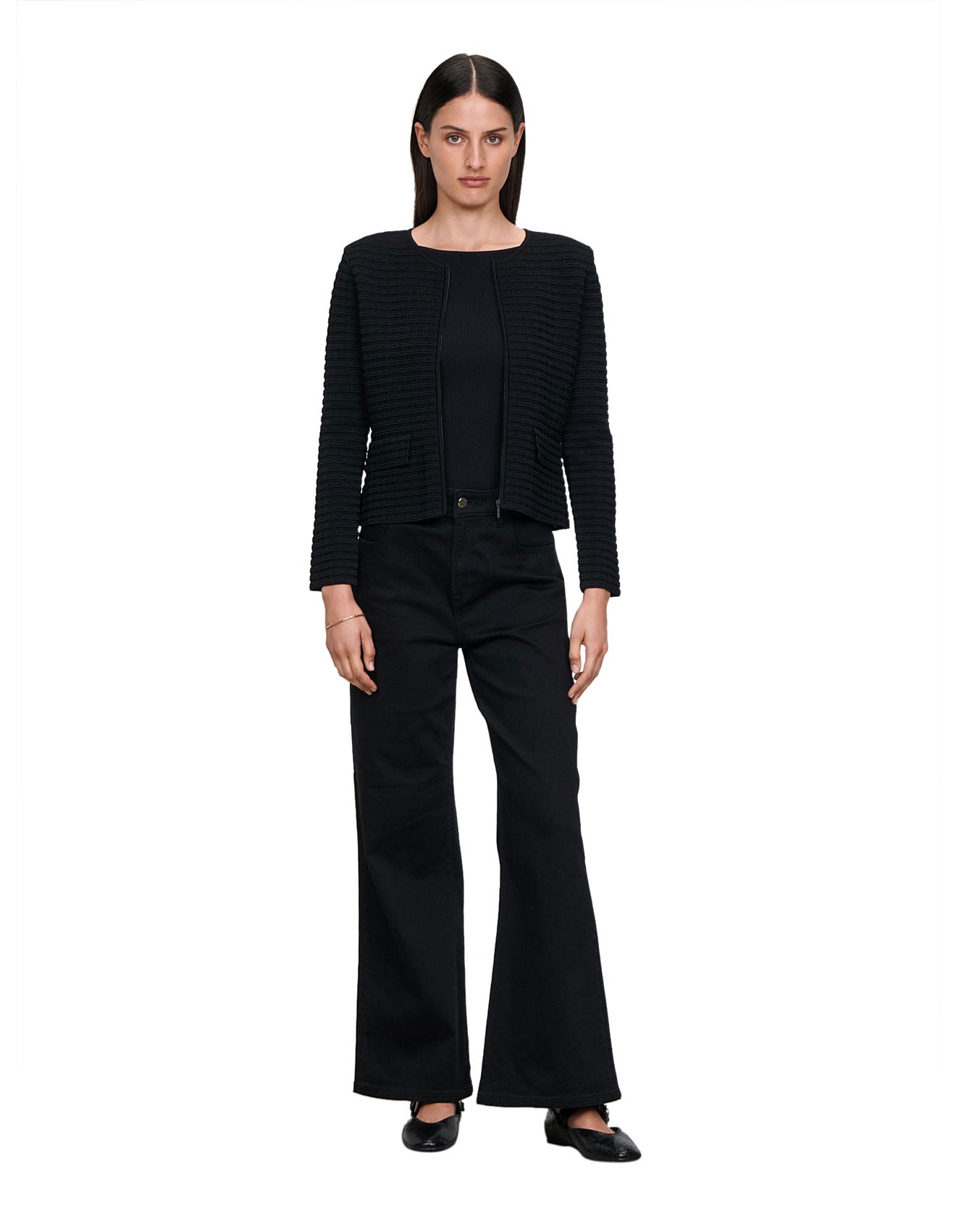 Veronika Maine Textured Knit Jacket | David Jones