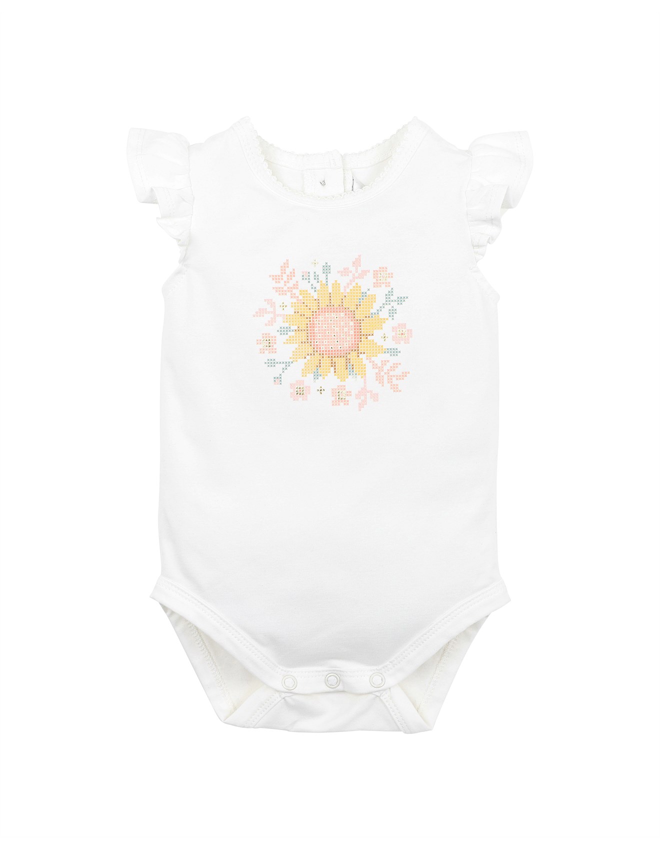 Bebe By Minihaha Abby Sunflower Bodysuit | David Jones