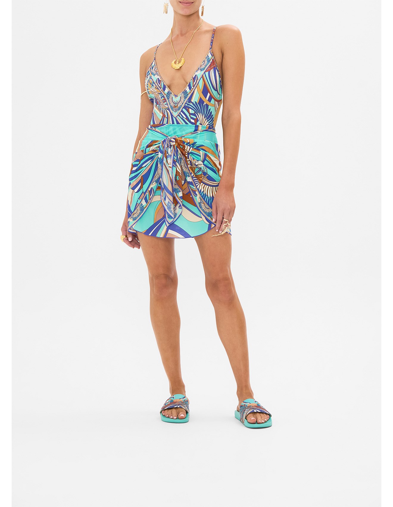 Camilla Layered Short Sarong With Tie Front | David Jones