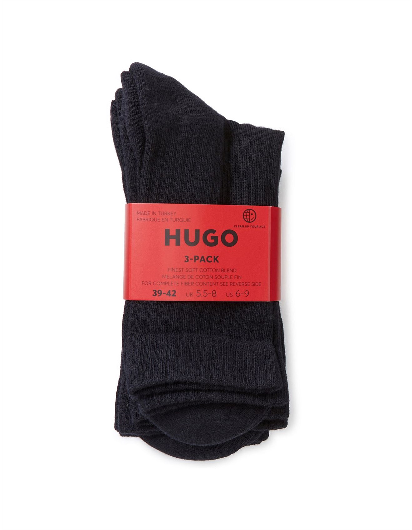 Boss 3 Pack Qs Neon Logo Cc | David Jones