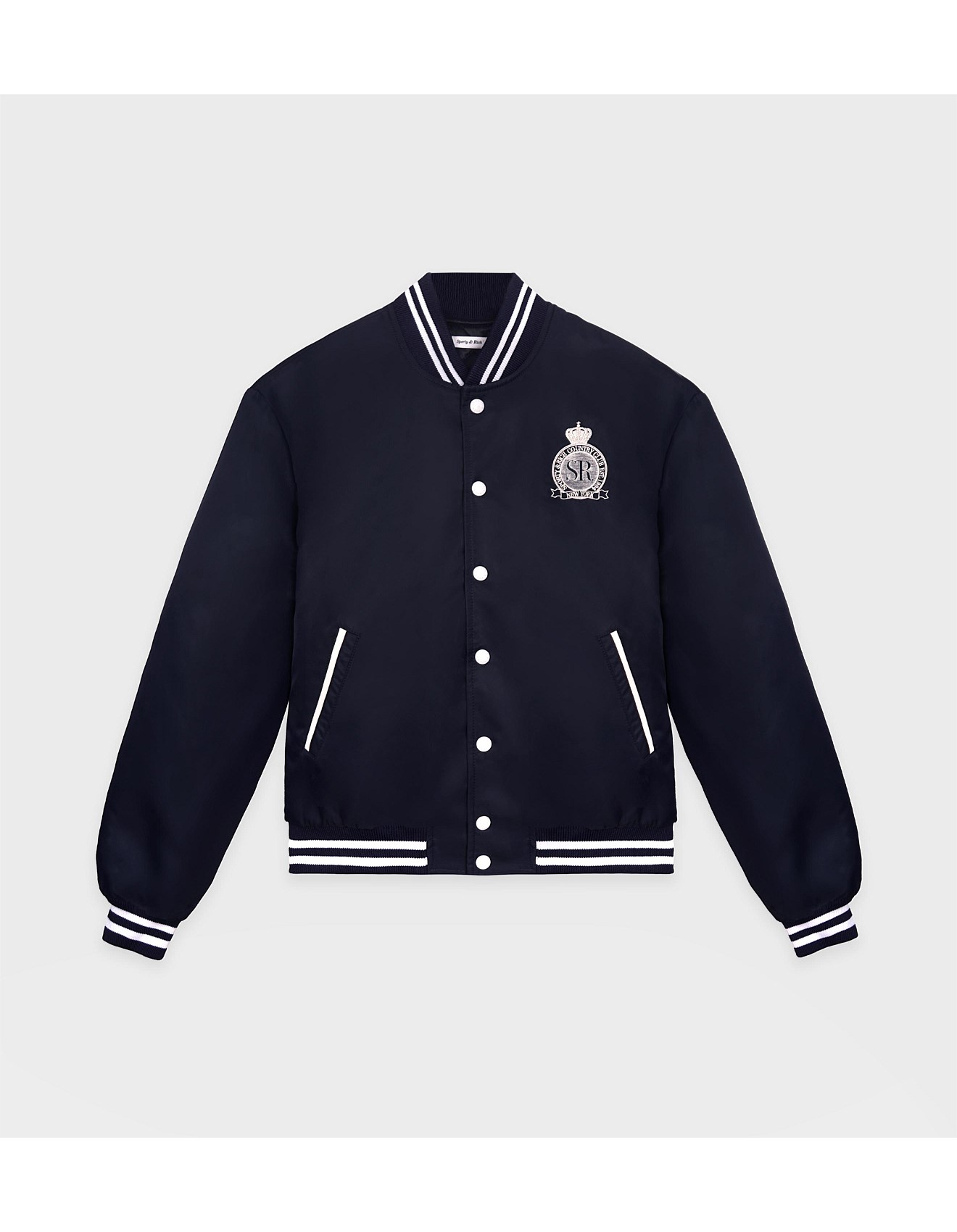 Sporty & Rich Royal Club Nylon Varsity Jacket | David Jones