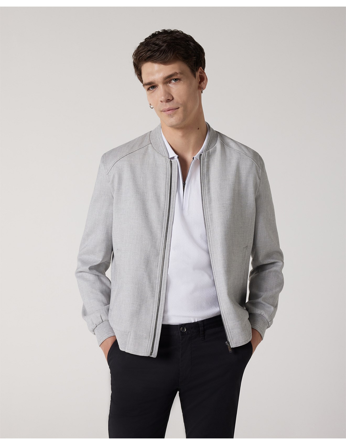 Politix Textured Bomber Jacket | David Jones