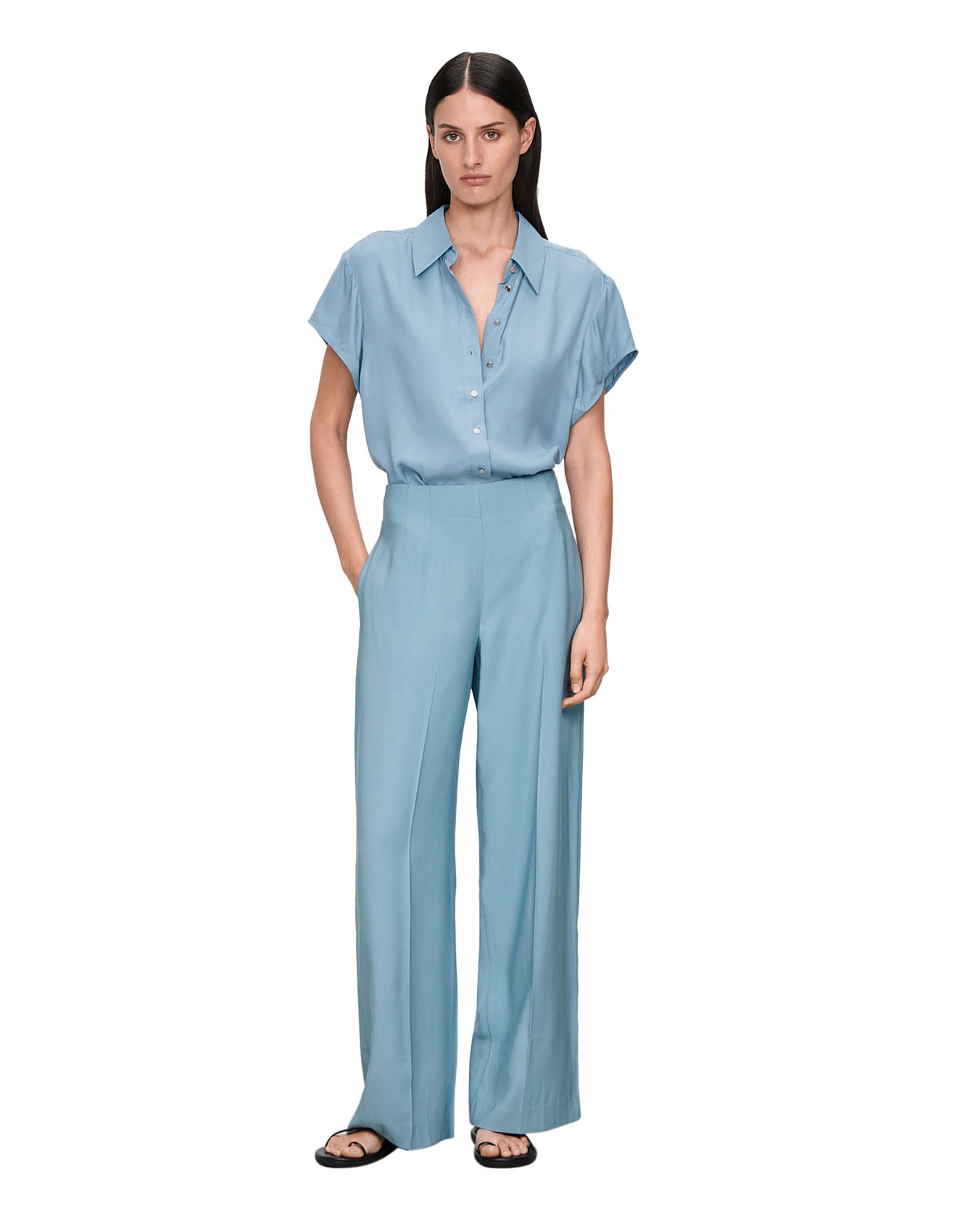 Veronika Maine Cupro Twill Shirt | David Jones