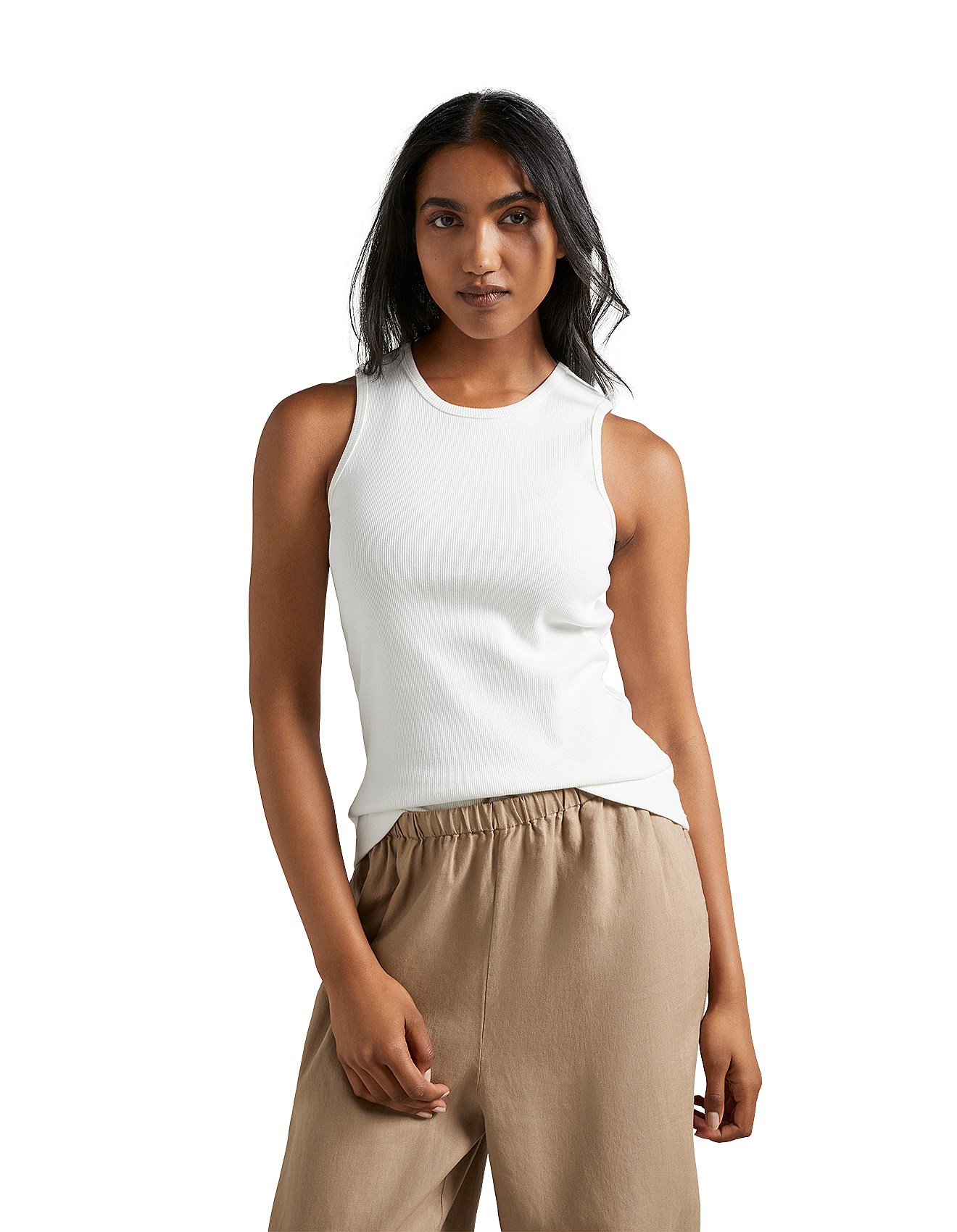 Fine-day Essentials High Neck Rib Tank | David Jones