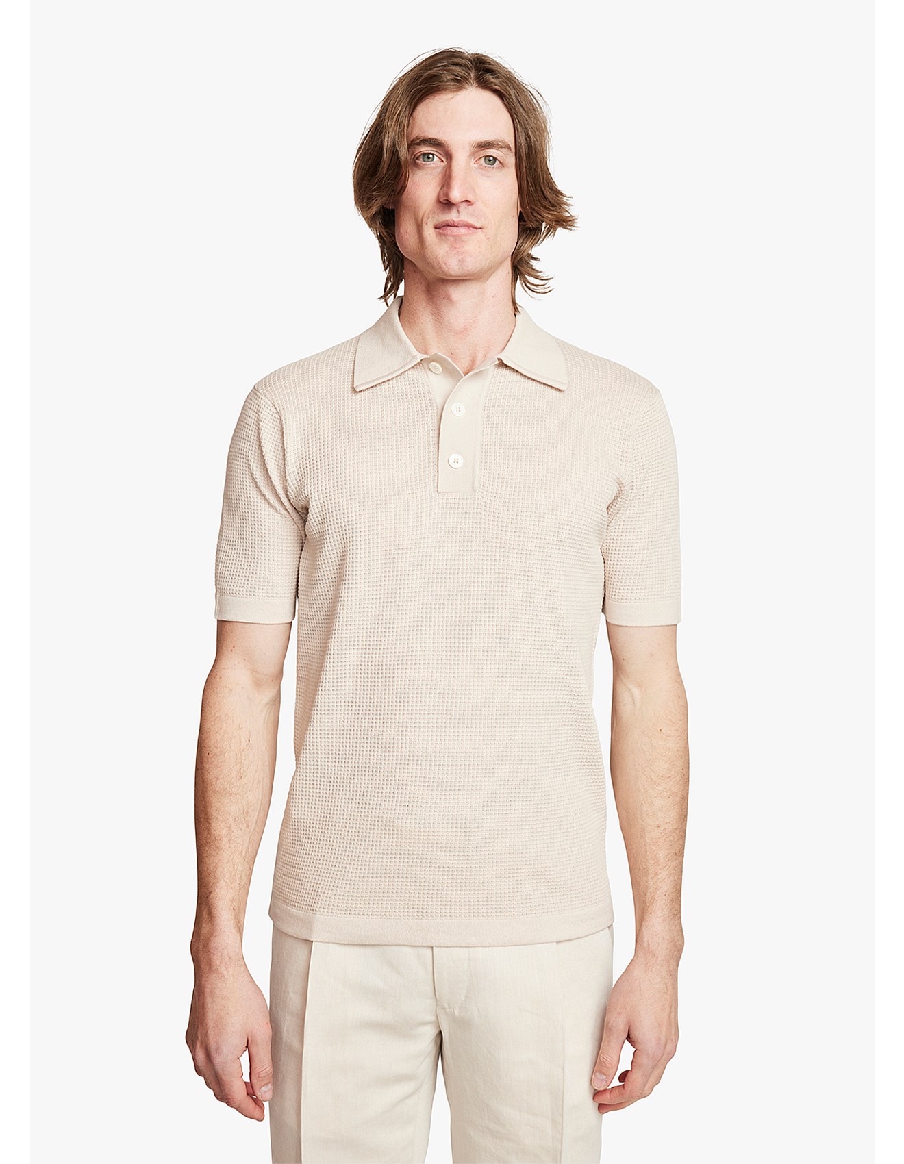 Anthony Squires Evan Polo Shirt -Beige | David Jones