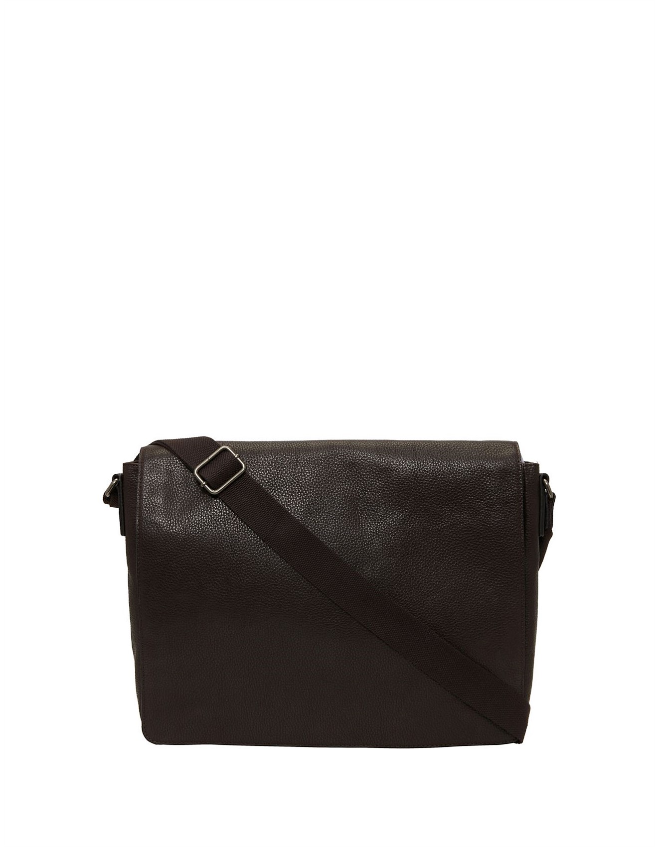 Alta Linea Pebble Leather Xl Messenger Bag | David Jones