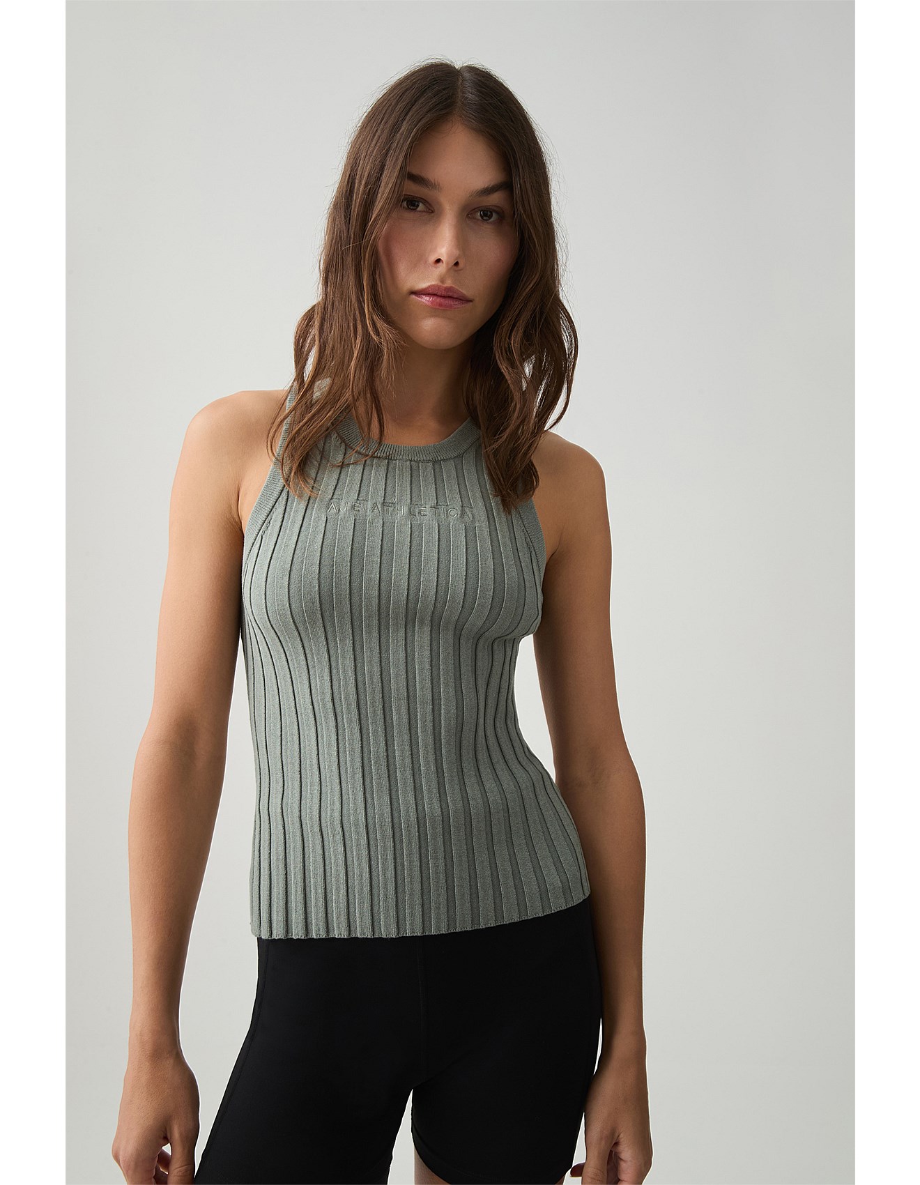 Aje Athletica Hydra Logo Knit Ribbed Top | David Jones