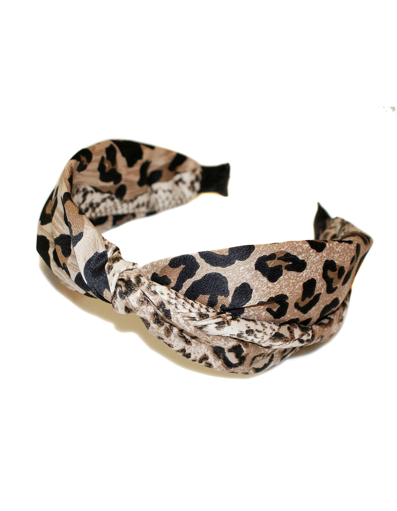 Hepburn & Co Leopard Turban Twist Alice Band | David Jones