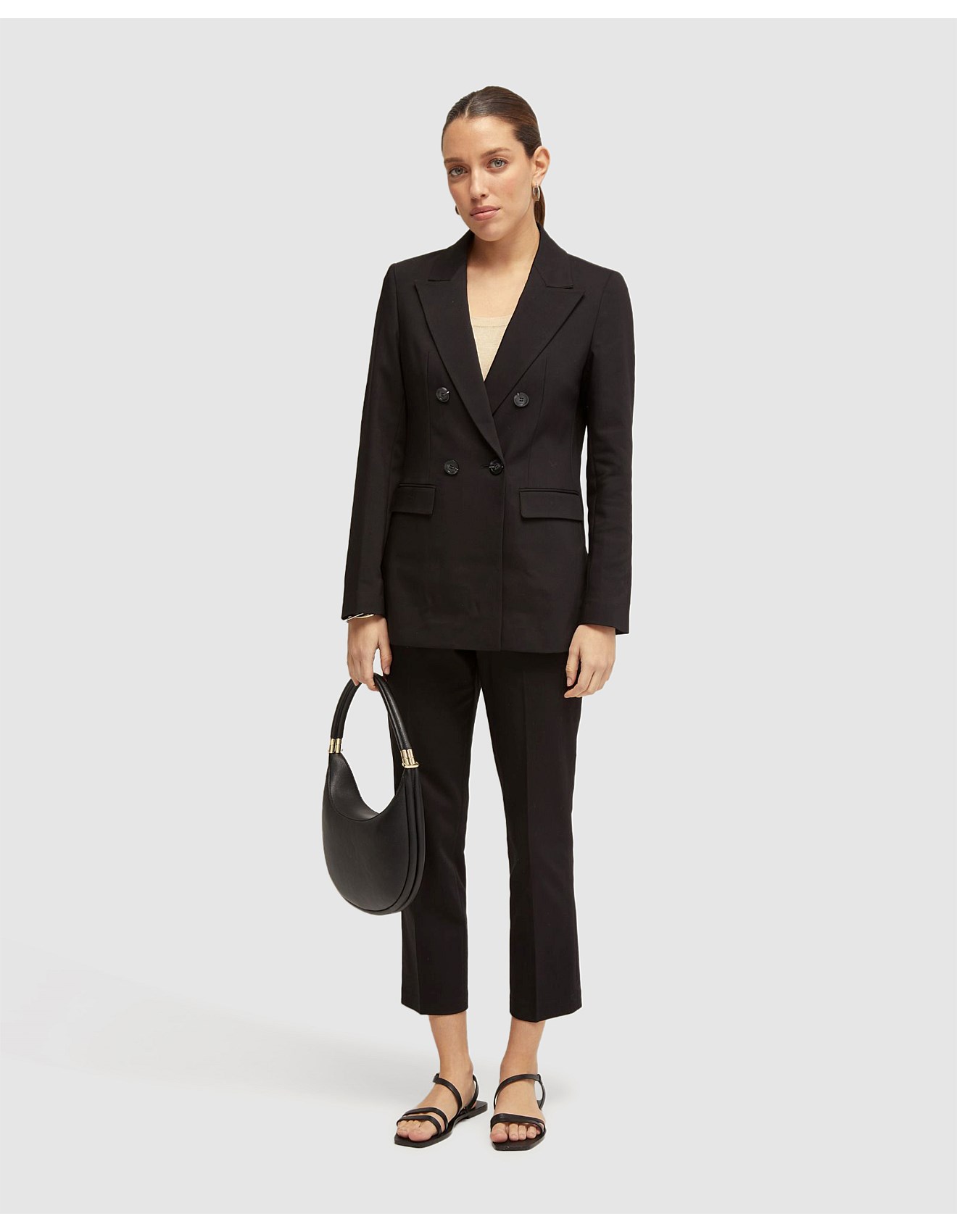 Oxford Jenna Cotton Blend Double Breasted Blazer | David Jones
