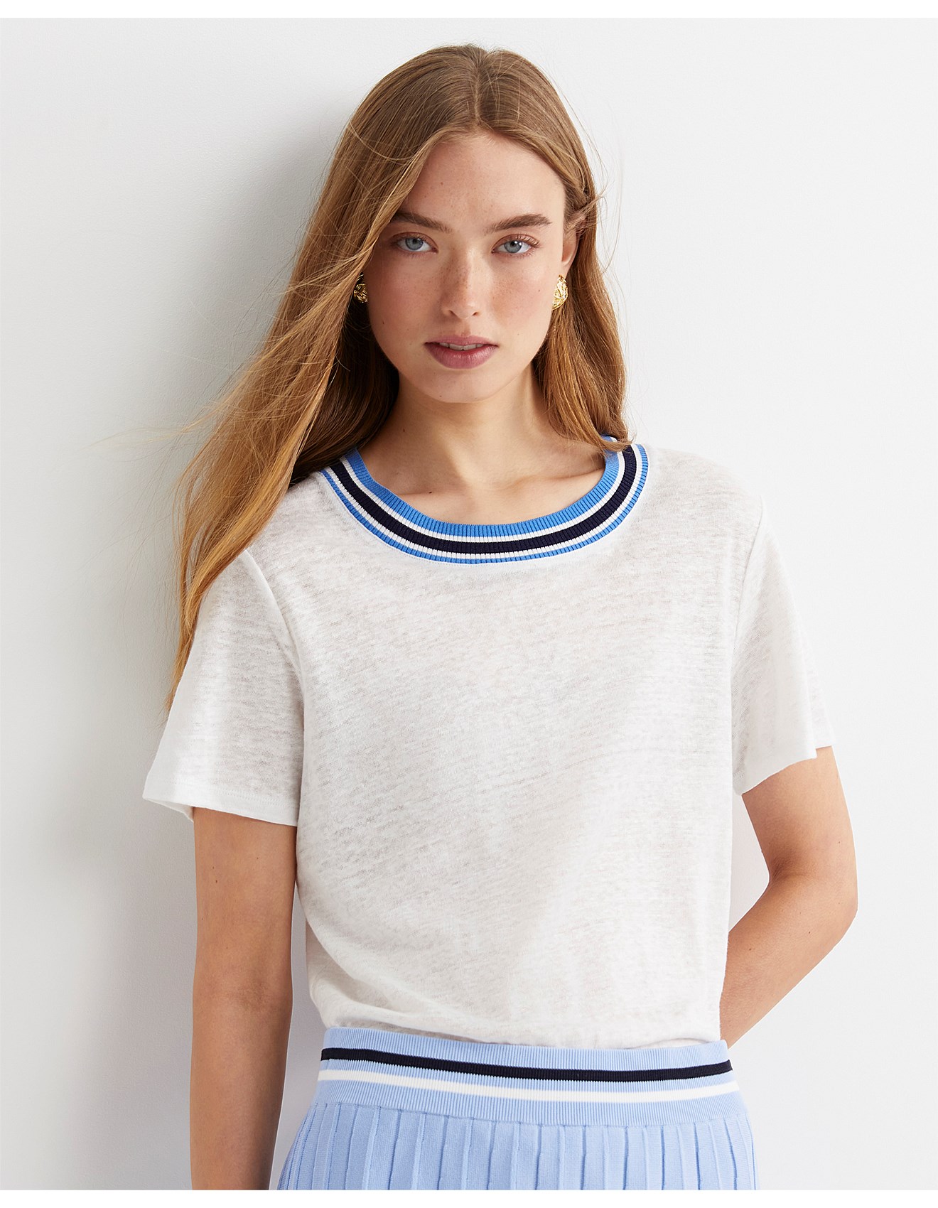Sportscraft Tonia Rib Neck Tee | David Jones