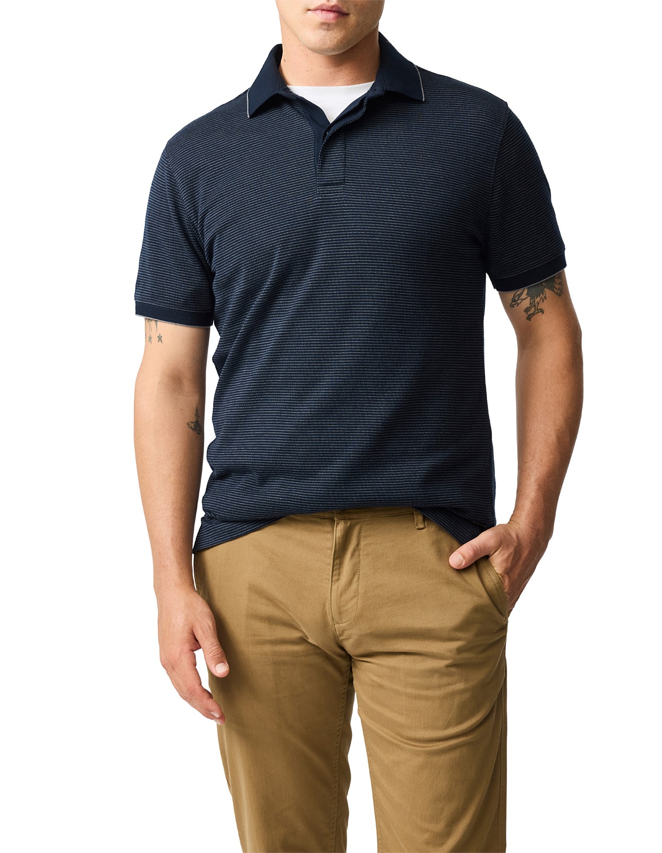 Rodd & Gunn Wilson Bay Short Sleeve Sports Fit Polo -Eclipse | David Jones