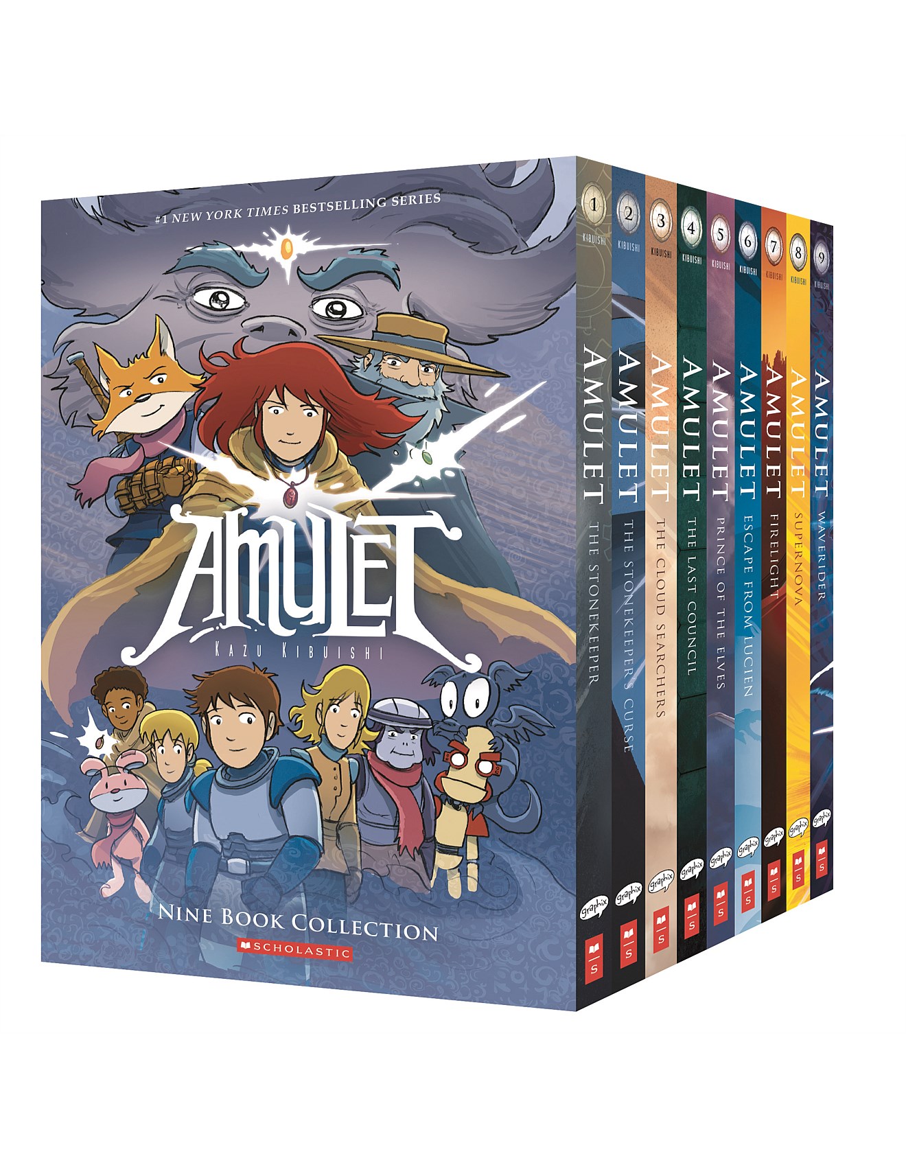 Scholastic Amulet Nine Book Collection By Kazu Kibuishi | David Jones