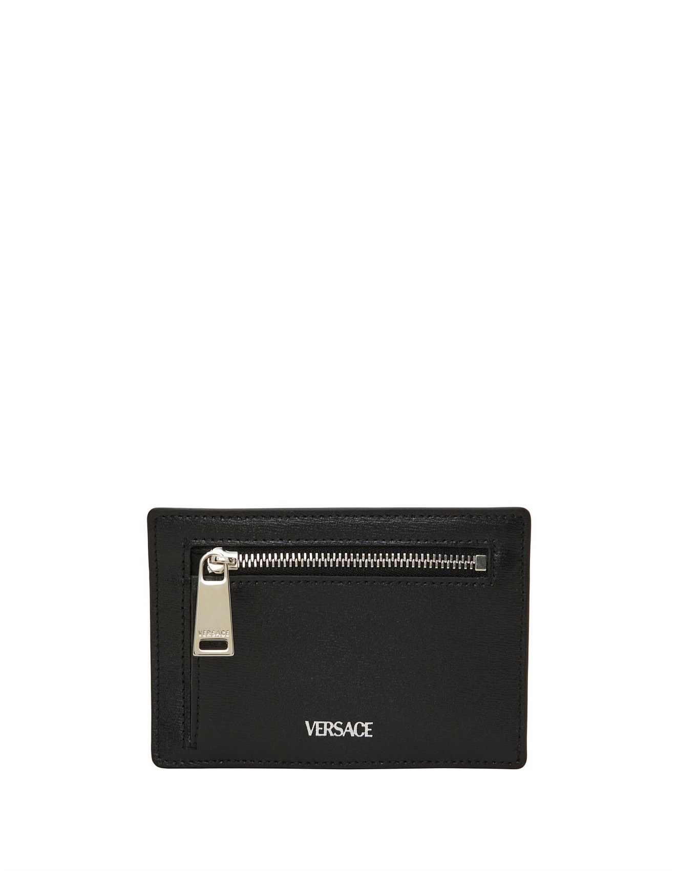 Versace Collection Leather Zip Wallet Black | David Jones